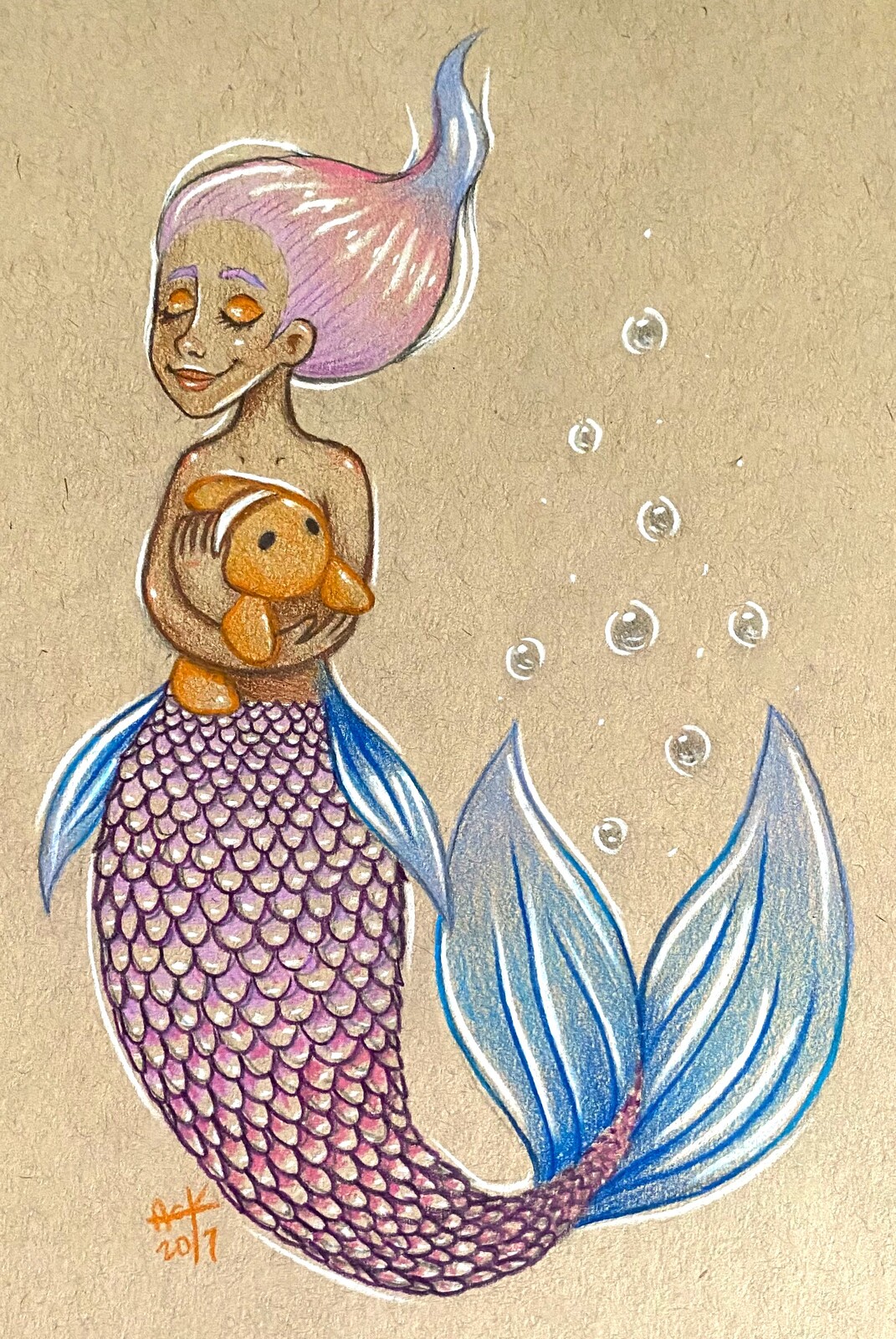 amelia claire arts - mermaid hug
