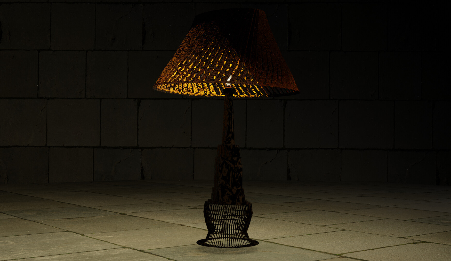 ArtStation - Wood Lamp Low-Poly