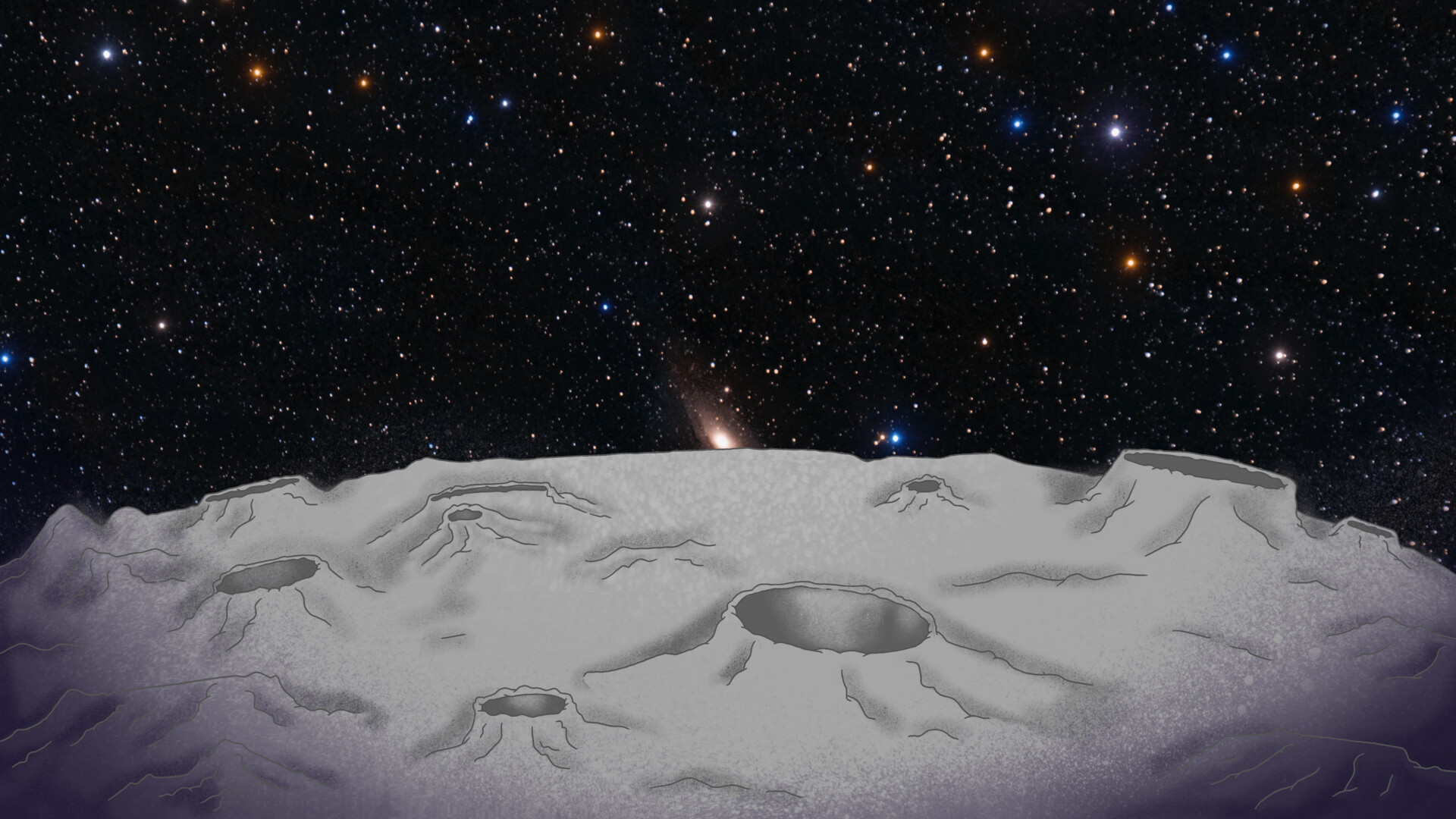 ArtStation - Moon Surface Background