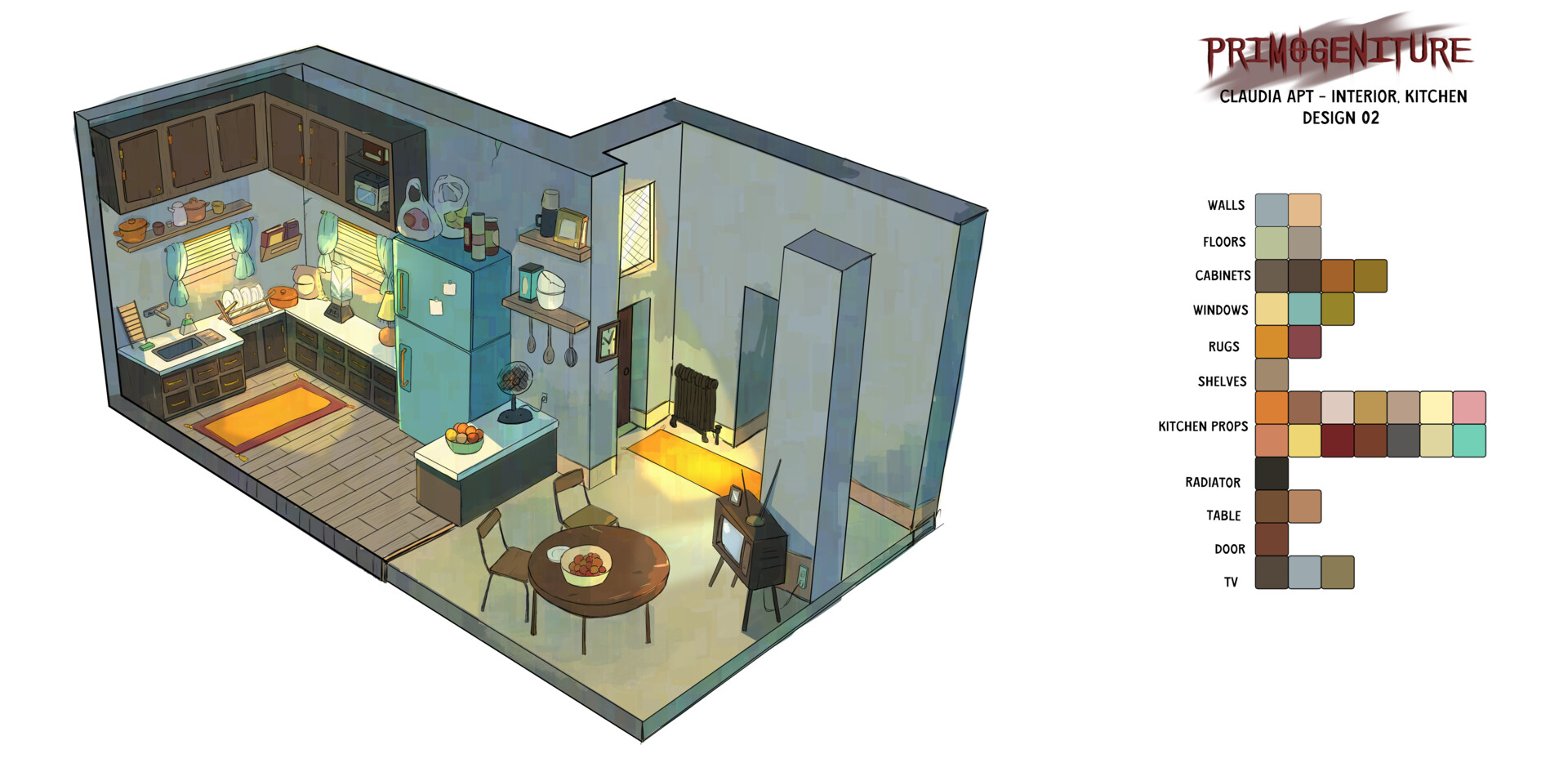 ArtStation - Primogeniture - Interior Environment - Claudia's Apartment ...