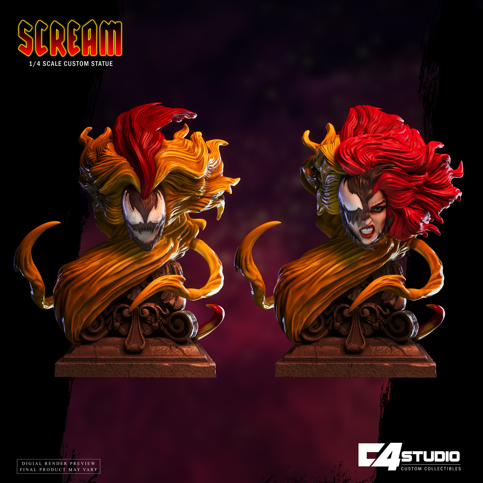 Mauro Misiewicz - Scream custom statue