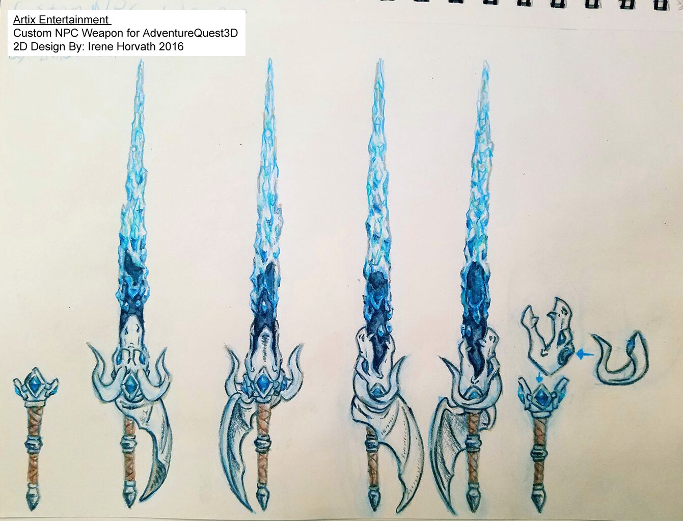 Irene H. - AQ3D Custom NPC Weapon Concept (2016-2023) Kickstarter Reward
