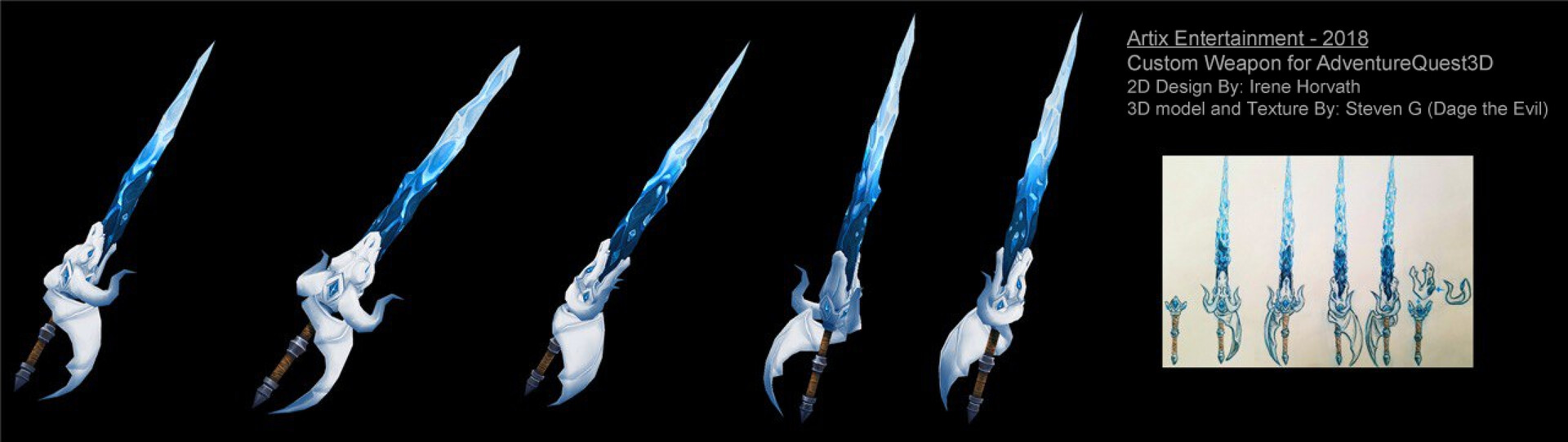 Irene H. - AQ3D Custom NPC Weapon Concept (2016-2023) Kickstarter Reward