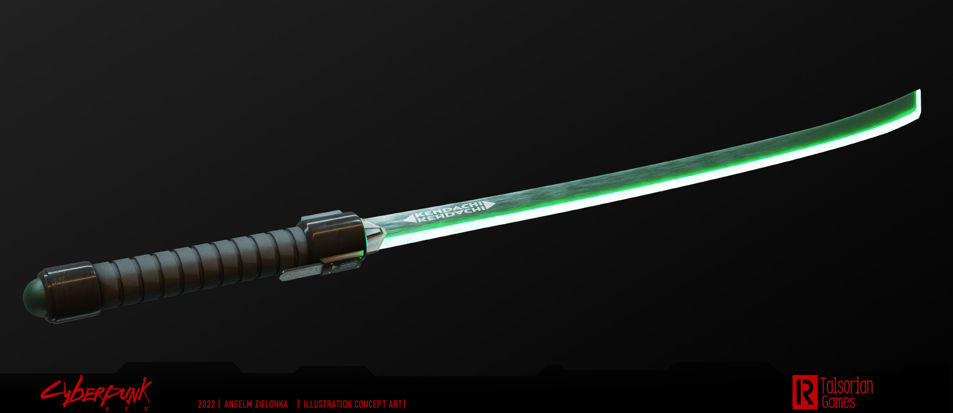 Anselm Zielonka - Cyberpunk Red - Black Chrome : Kendachi Mono-Katana