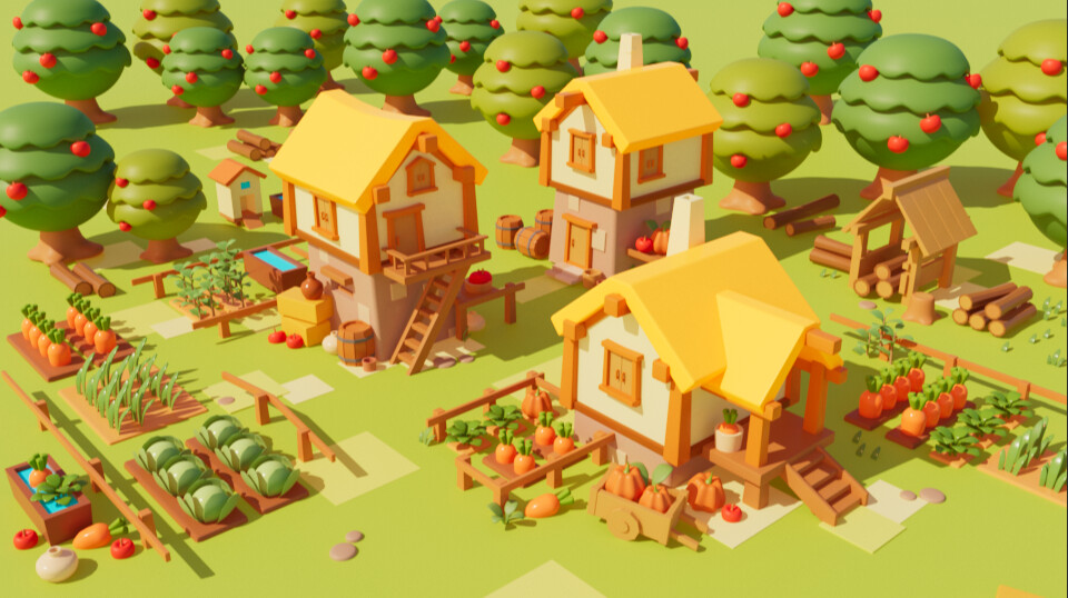 ArtStation - Apple Village