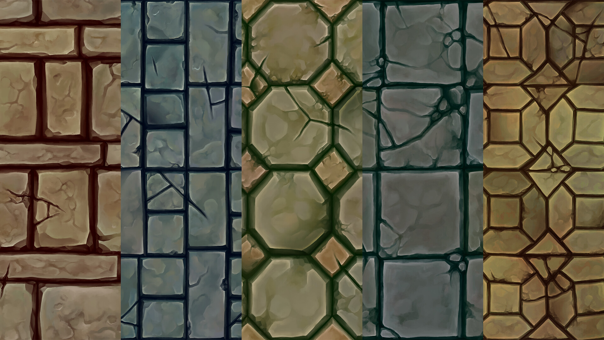 ArtStation - Hand Painted Rock Slab Textures
