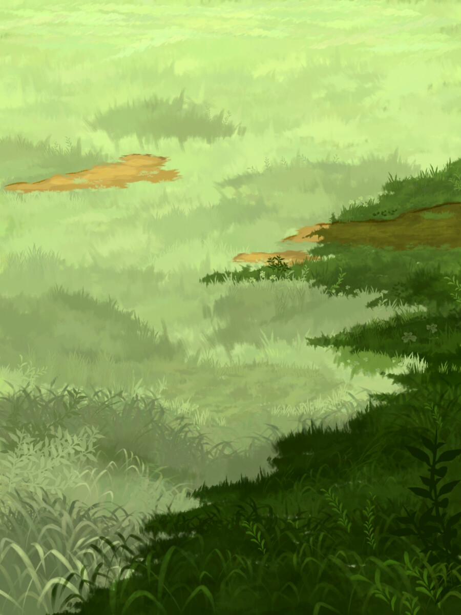 ArtStation - first time painting grass field