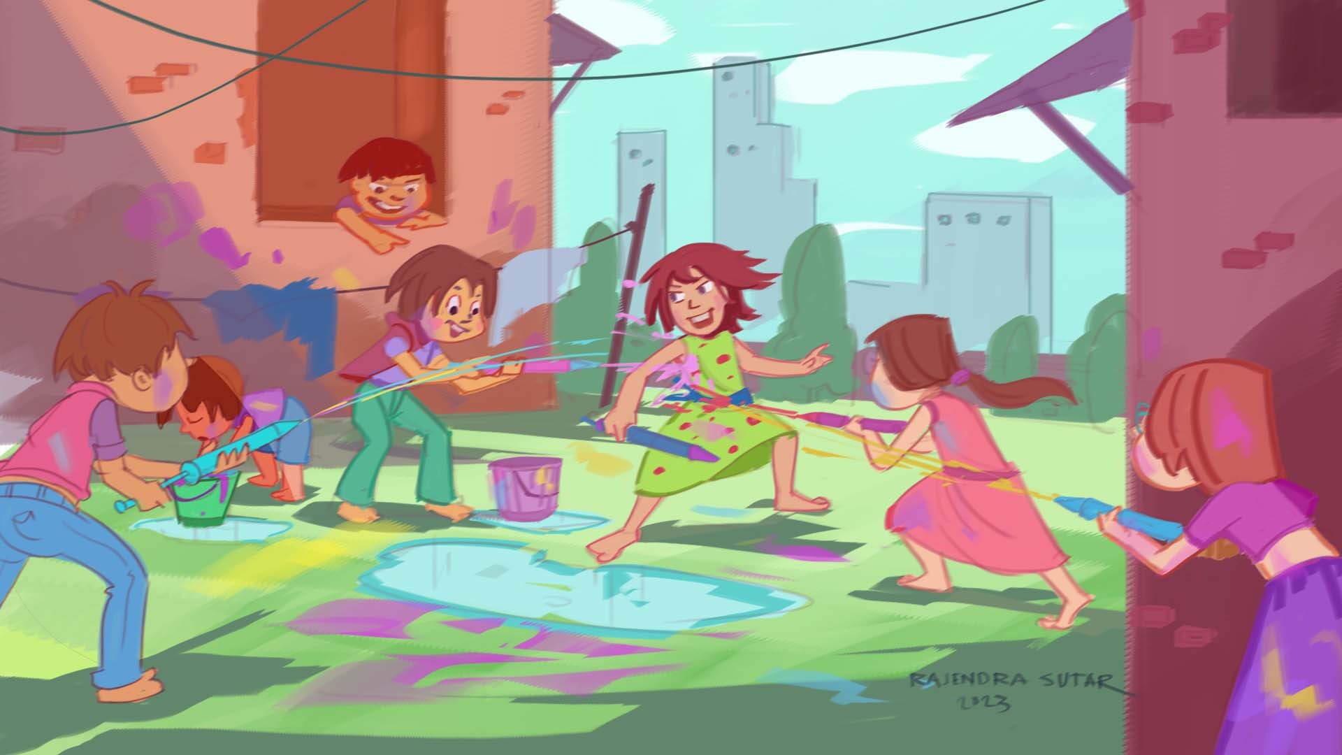 ArtStation - Happy Holi-2023