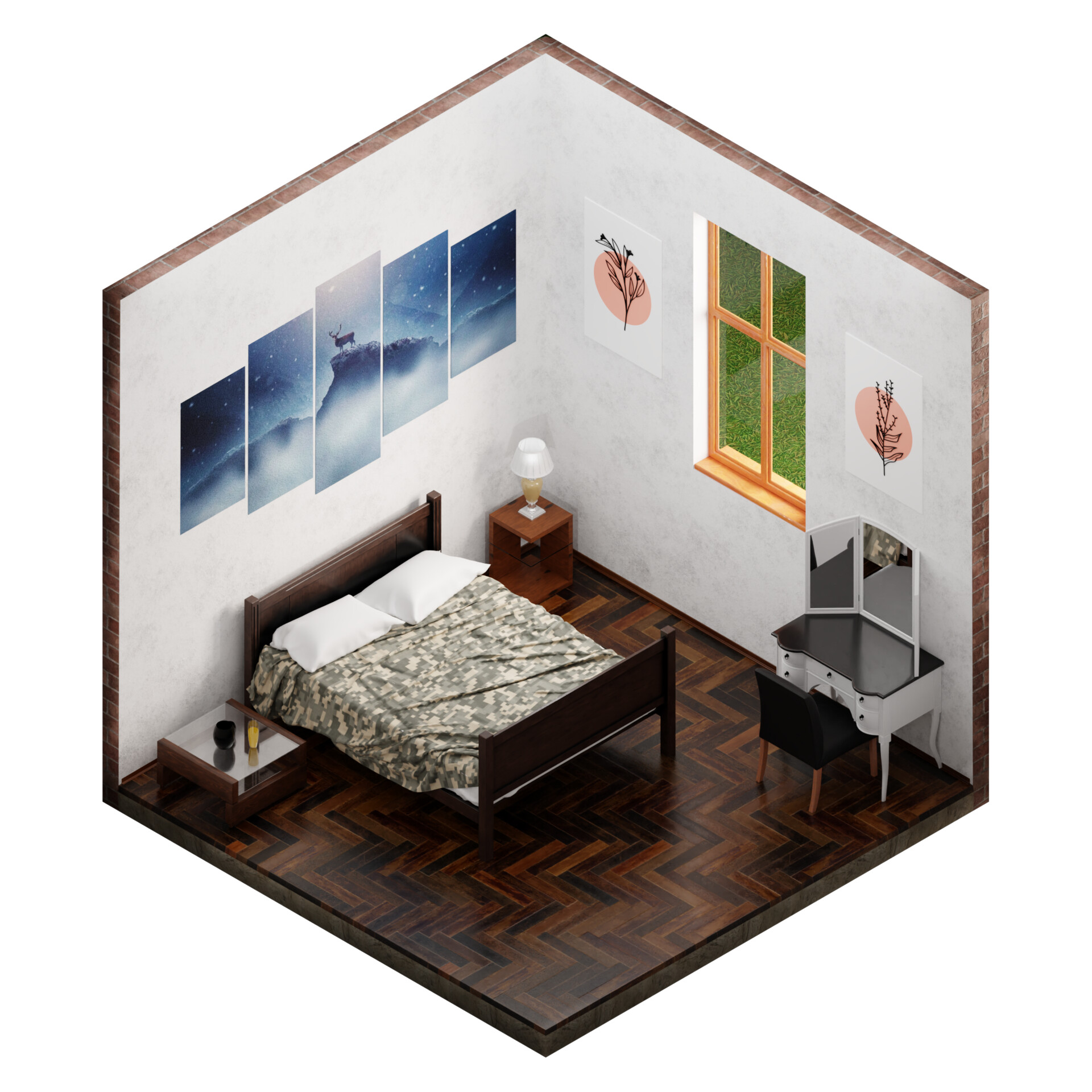 Tech Models - Isometric Bedroom