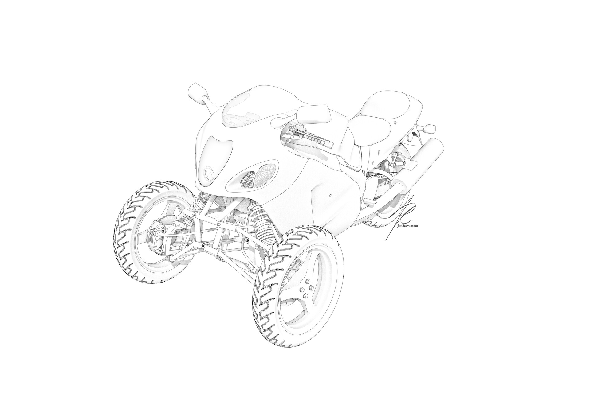 ArtStation - Trike bike