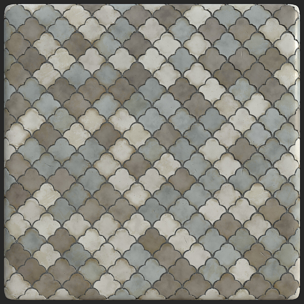 TextureCan - Fan Shaped Moroccan Tile Texture