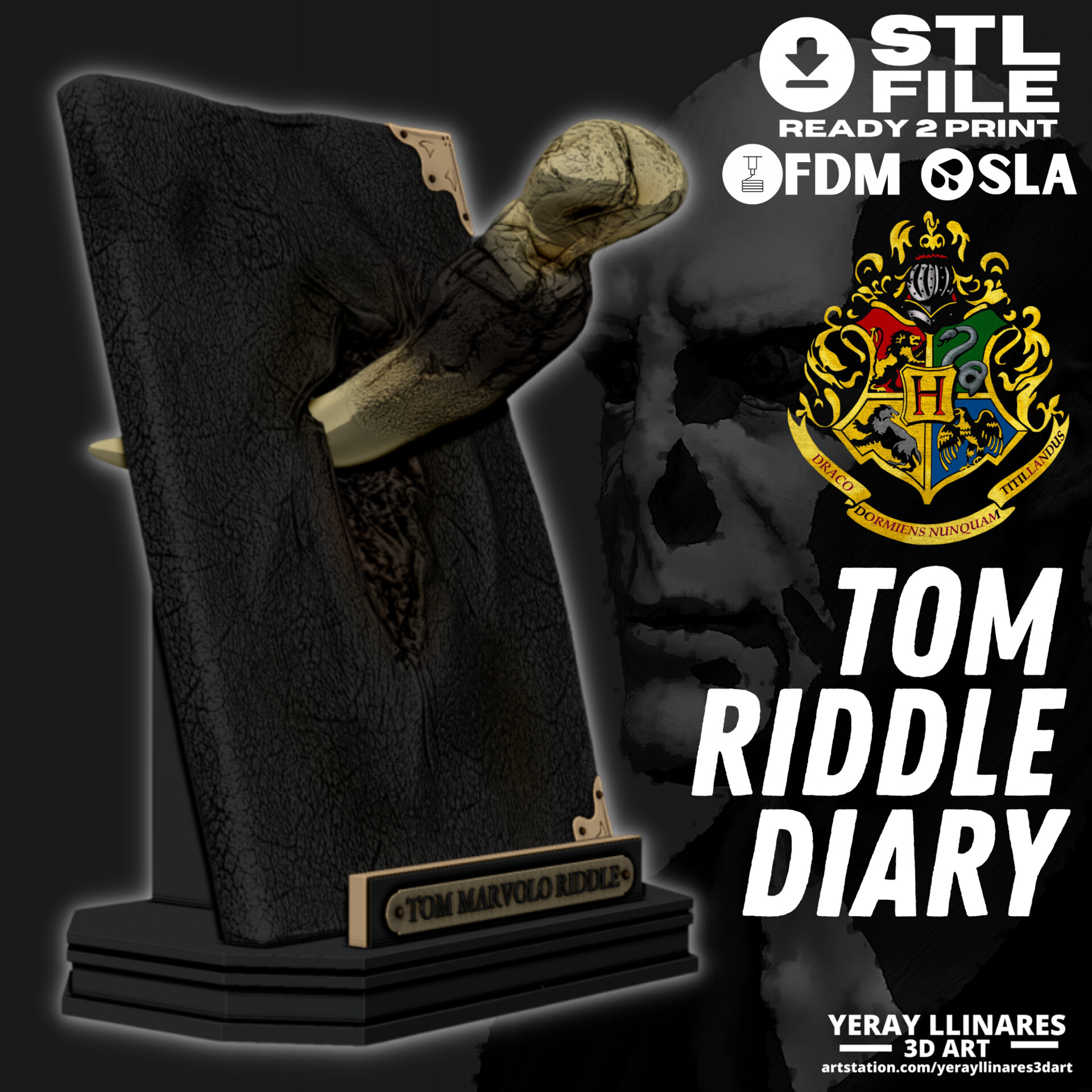 ArtStation - TOM MARVOLO RIDDLE DIARY - HARRY POTTER COLLECTION