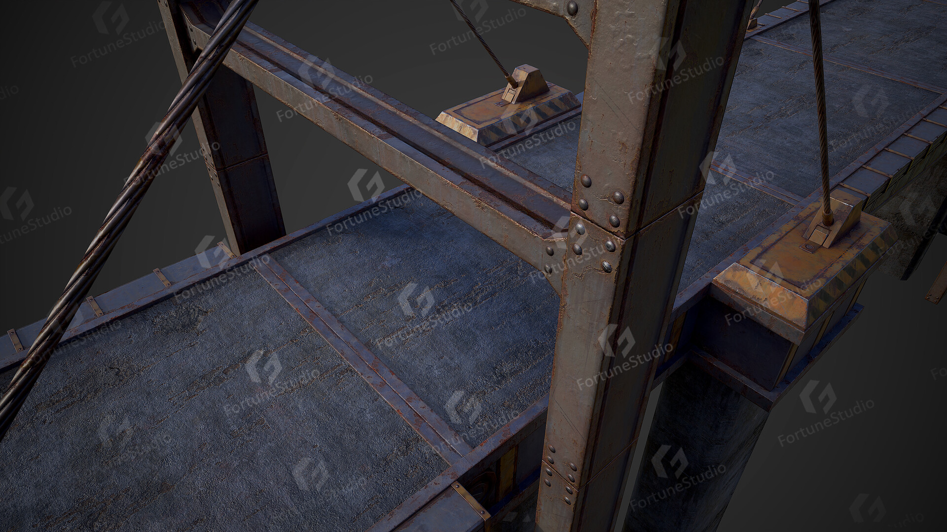 ArtStation - Steel bridge-Building