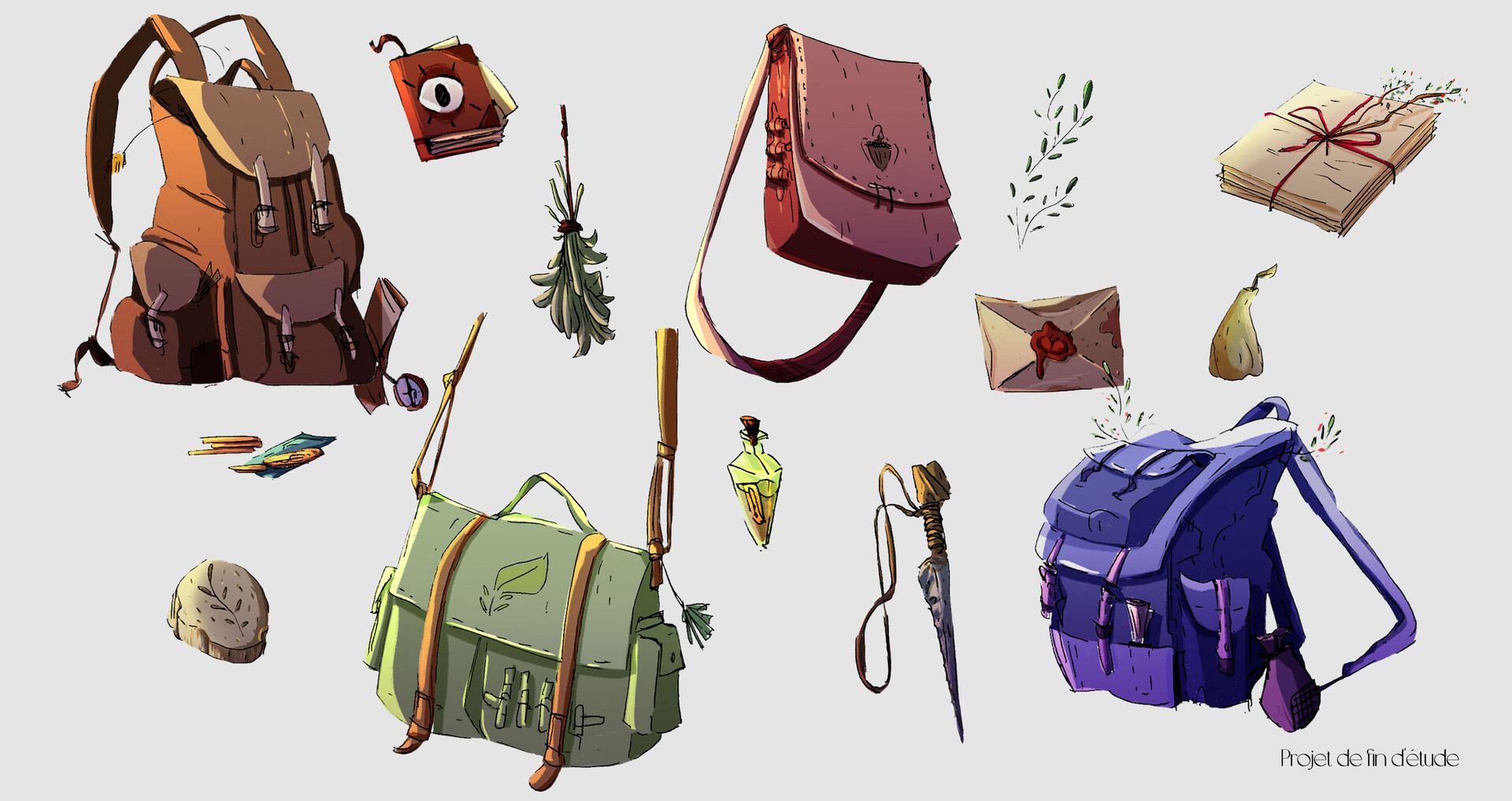 ArtStation - backpack props