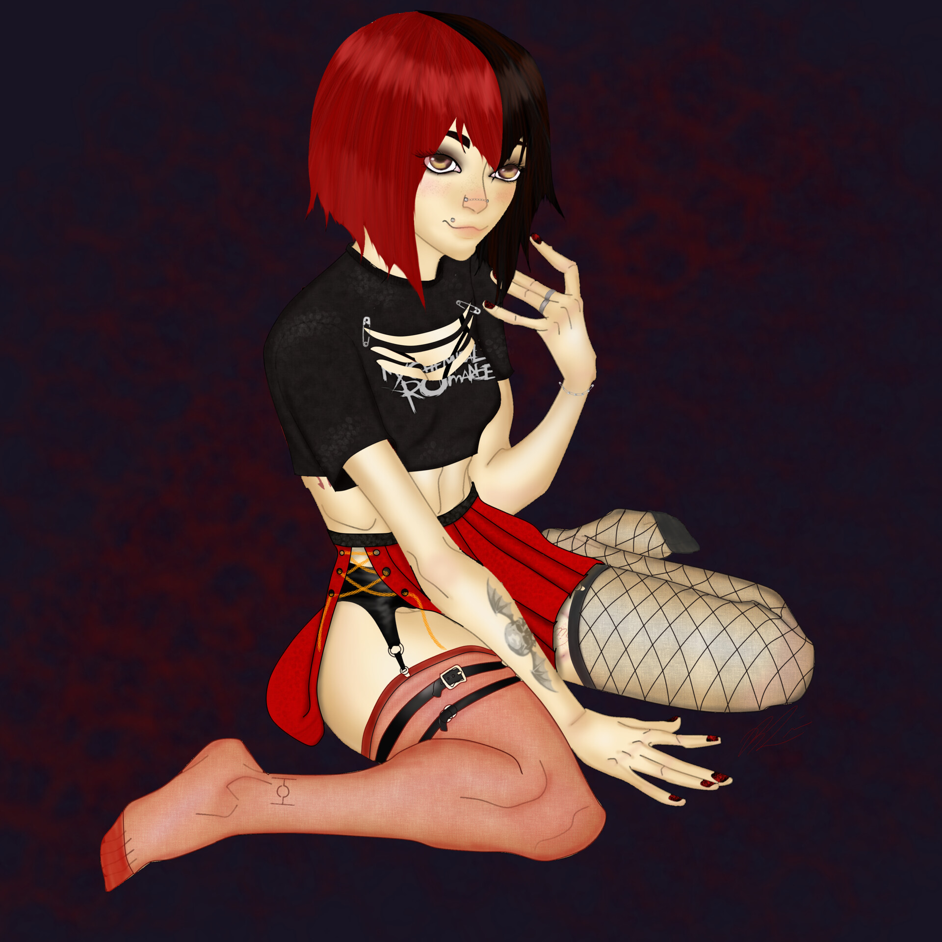 ArtStation - Emo girl