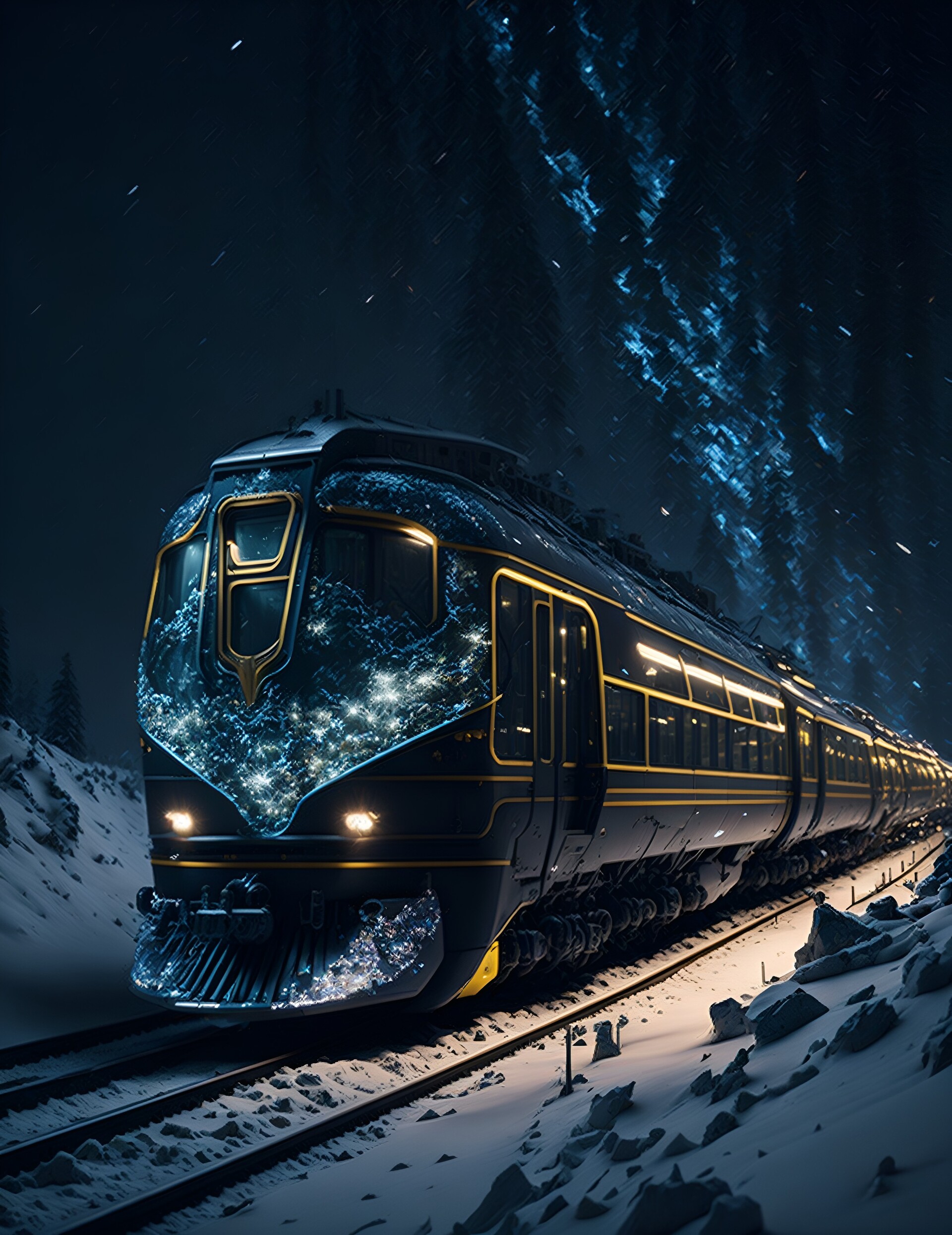 ArtStation - Golden Train - Winter Ride