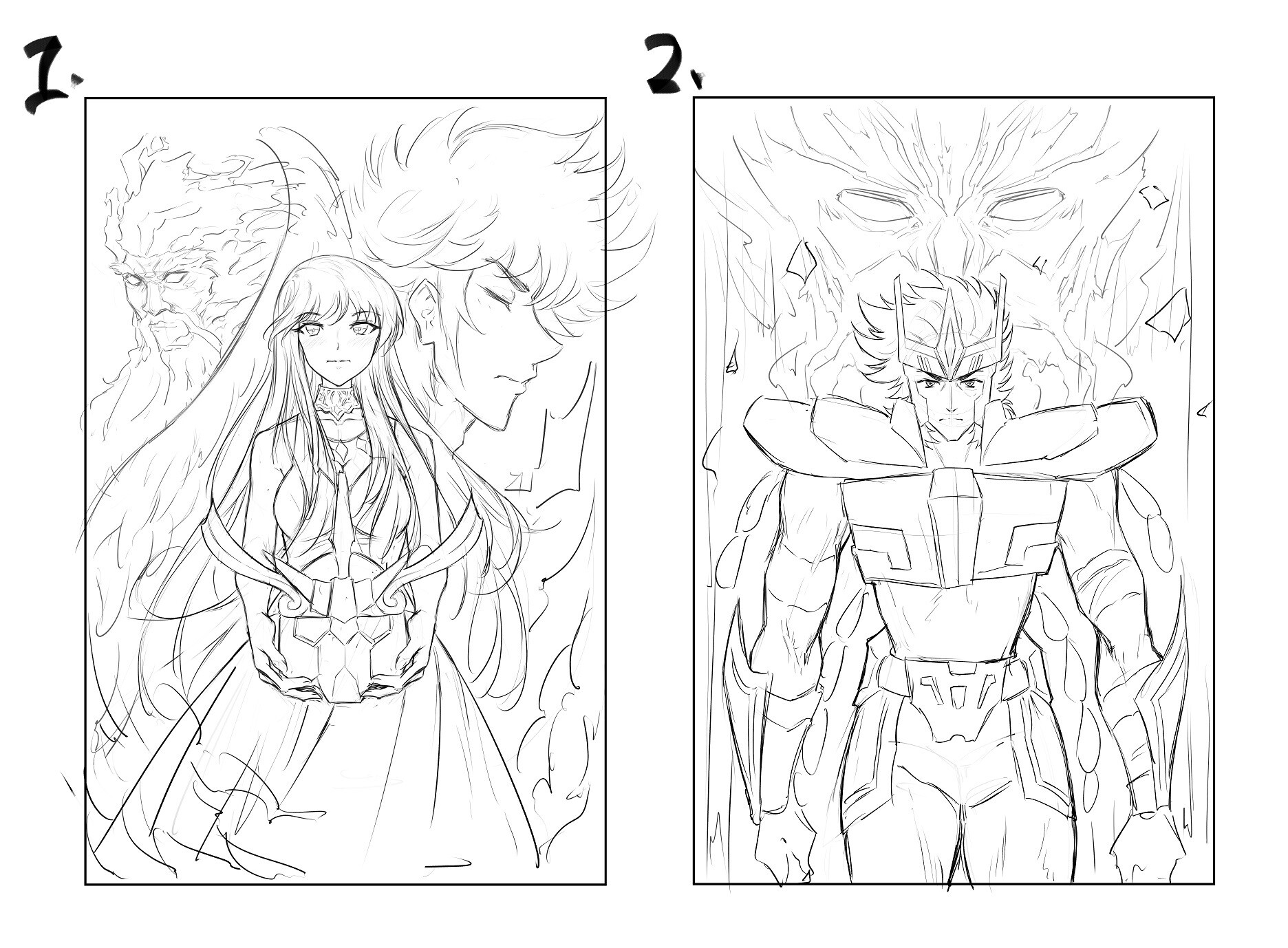 saint seiya coloring pages