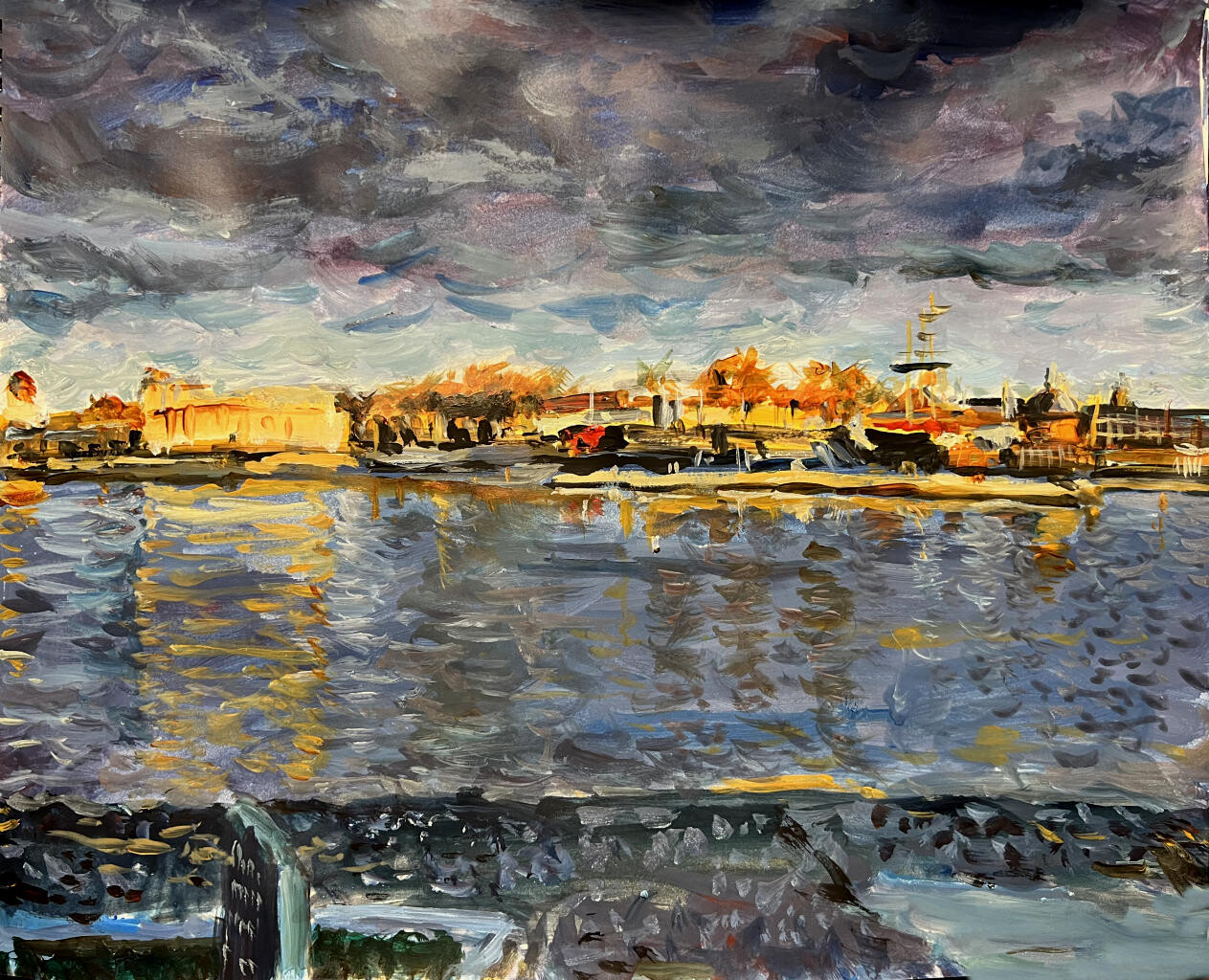 ArtStation - Sunset on the Cutty Sark seen from the Greenwich Foot ...