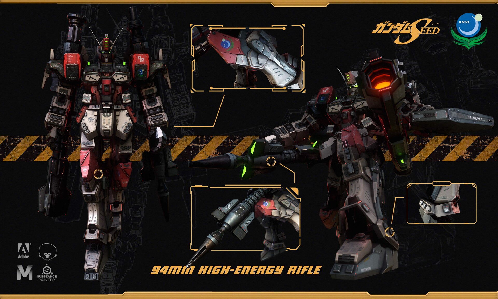 巧课力 CGmomo - 【学生作品】徐照明 --《暴风高达》