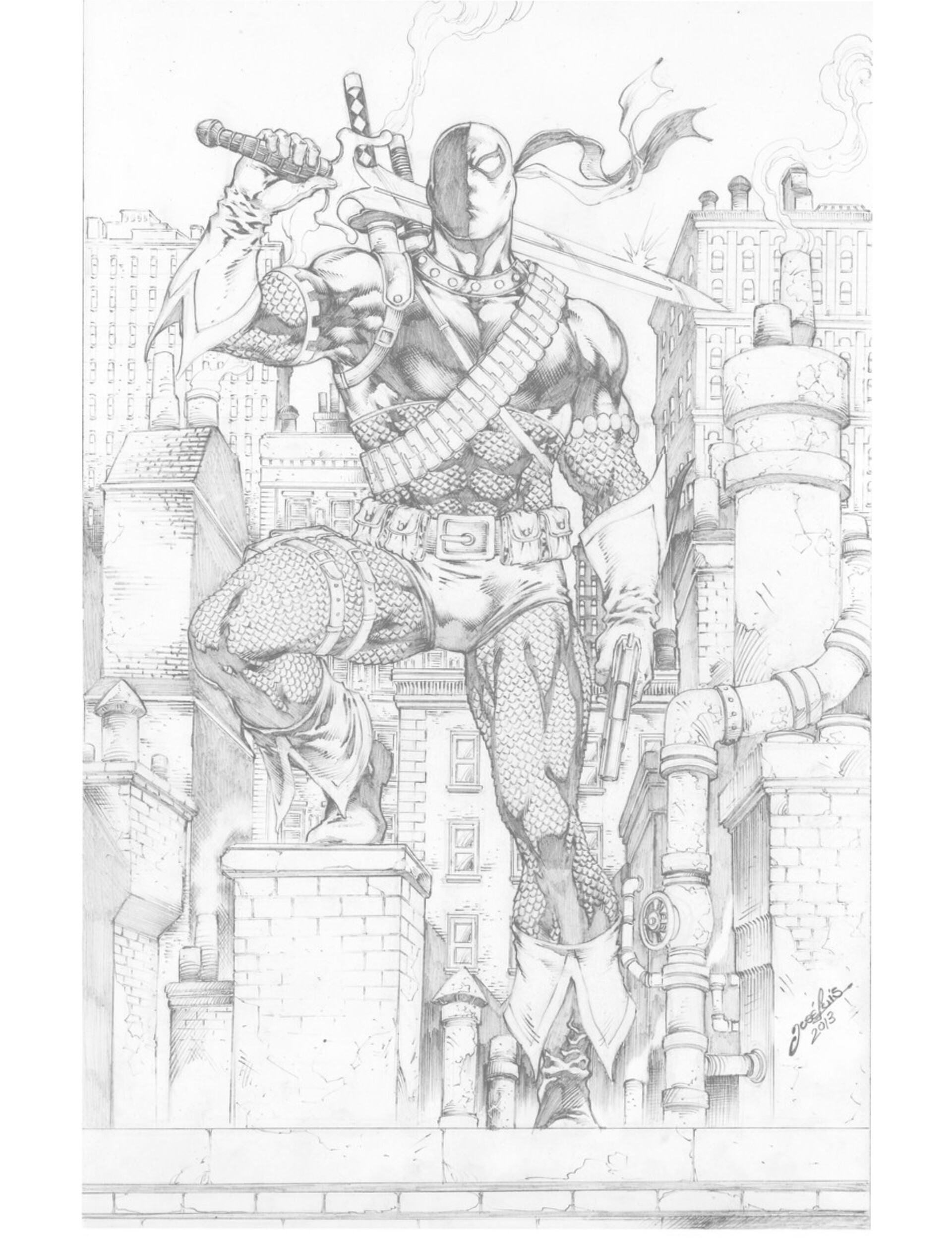 Deathstroke Drawings In Pencil
