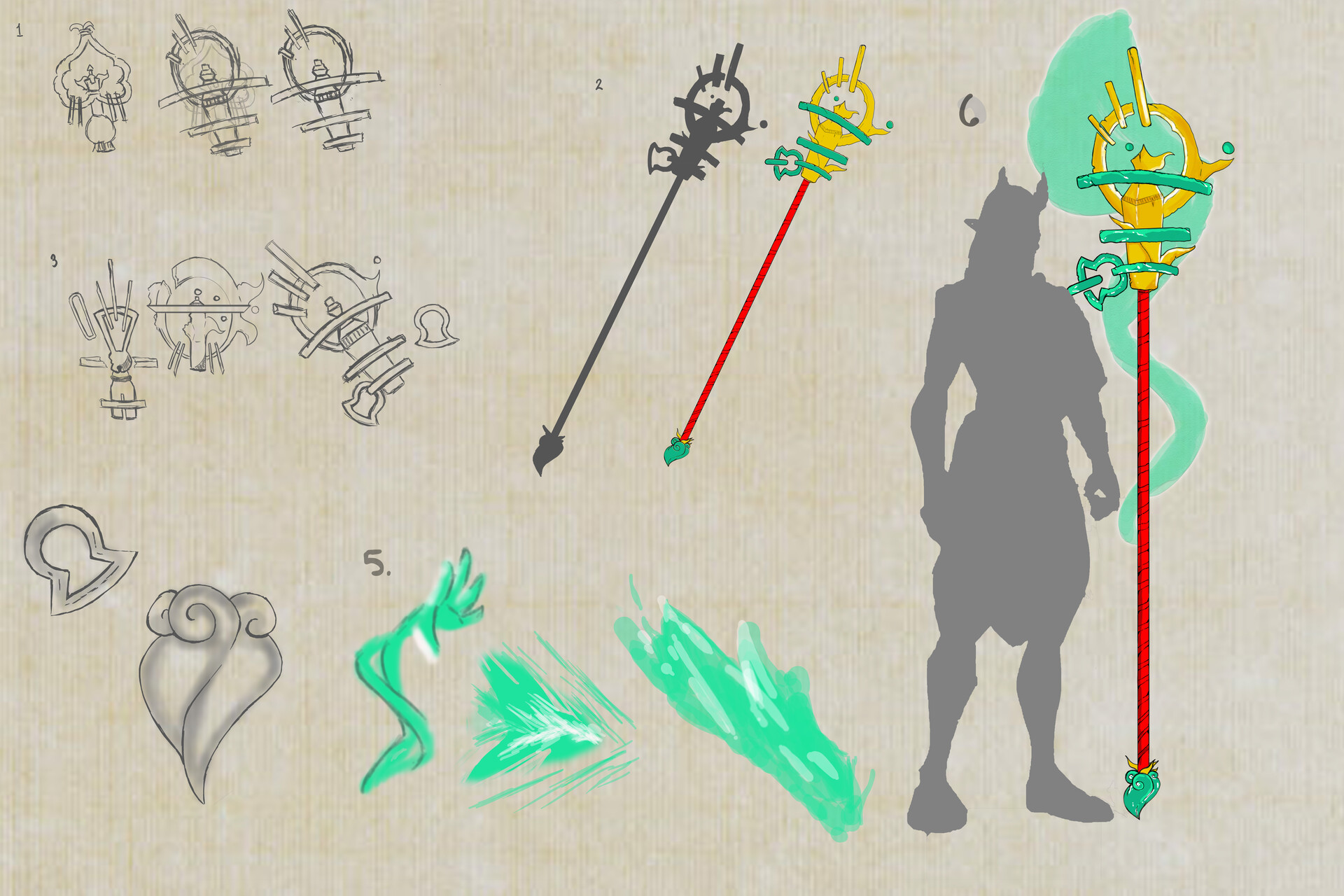 ArtStation - weapon design staff