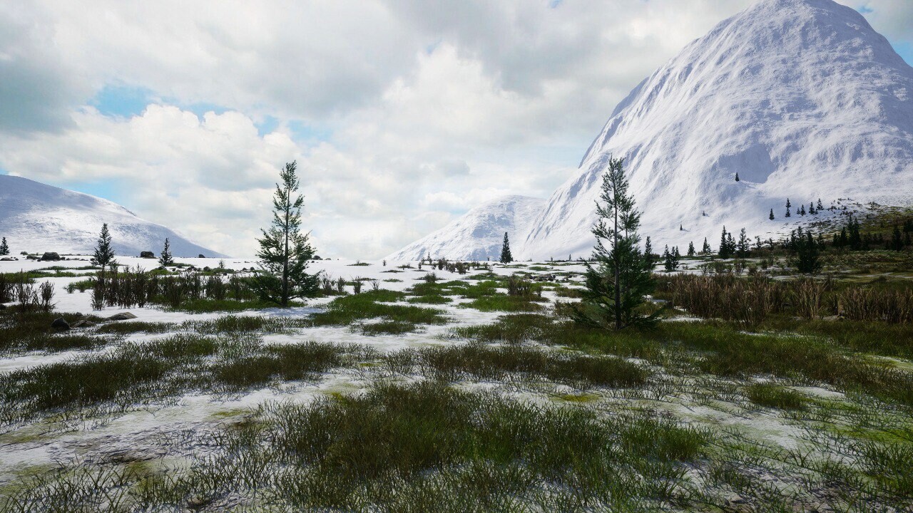 ArtStation - Snowy grass