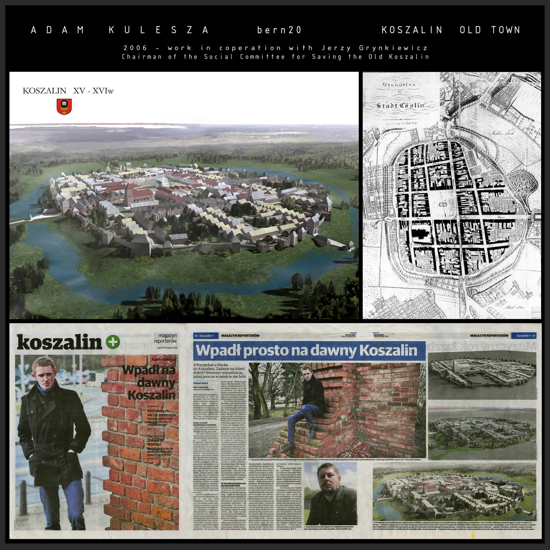 ArtStation - reconstruction of Old Town Koszalin - 2006