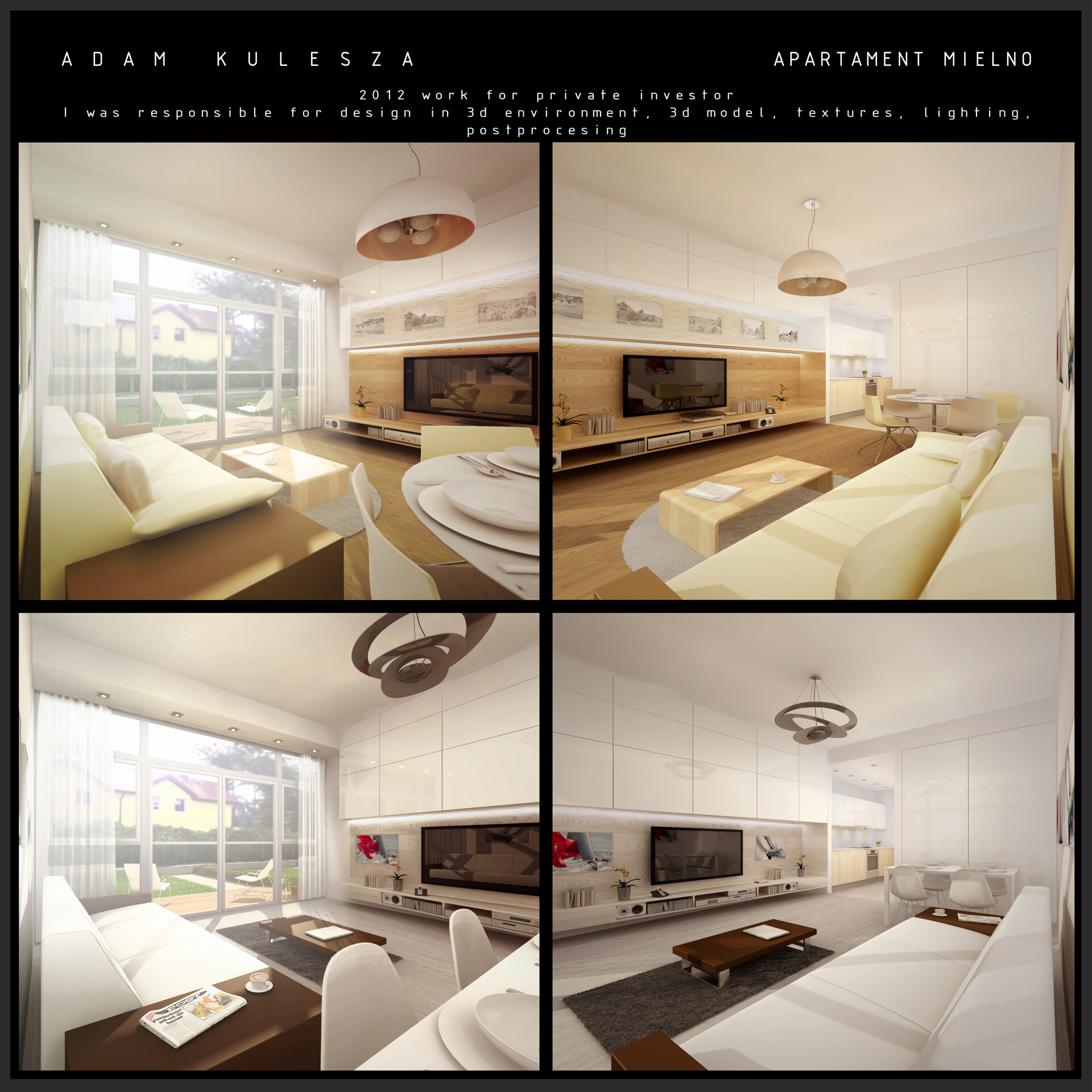 ArtStation - interior archviz - work for privet investor - 2012