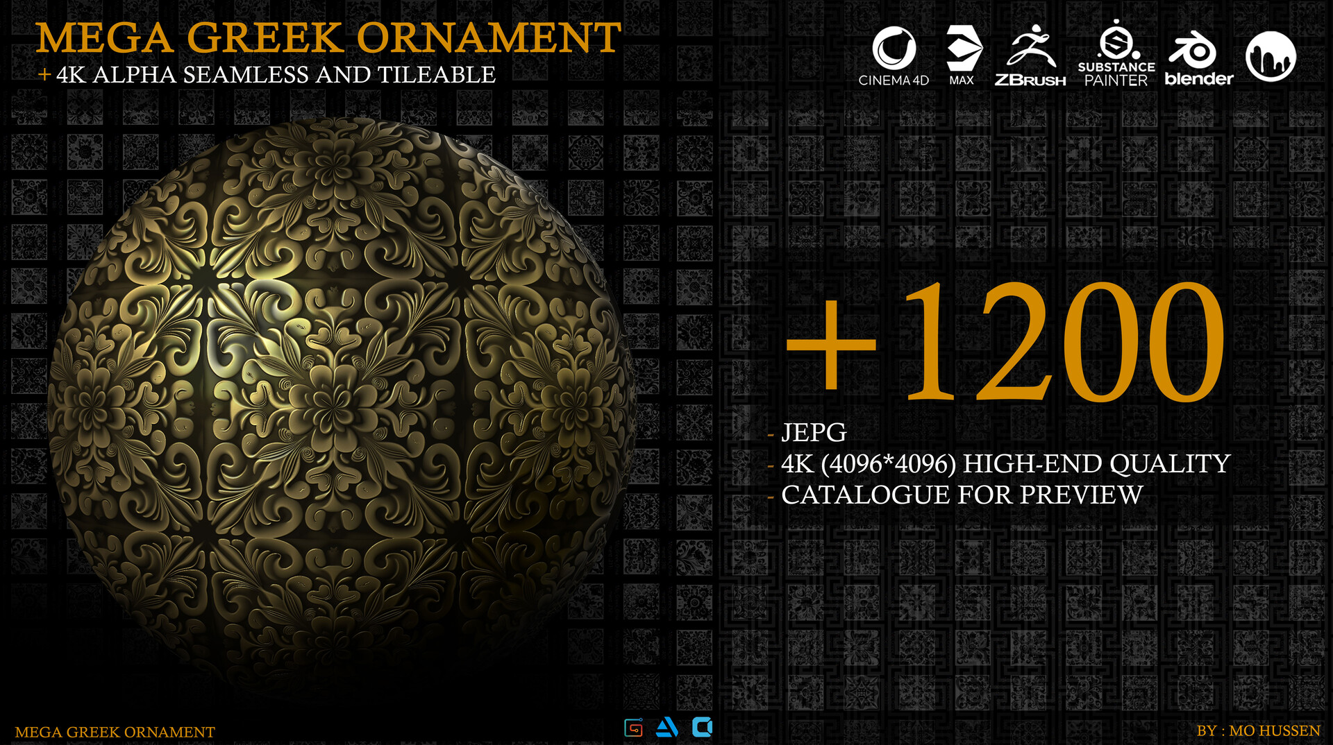 ArtStation - +1200 Mega Greek Ornament