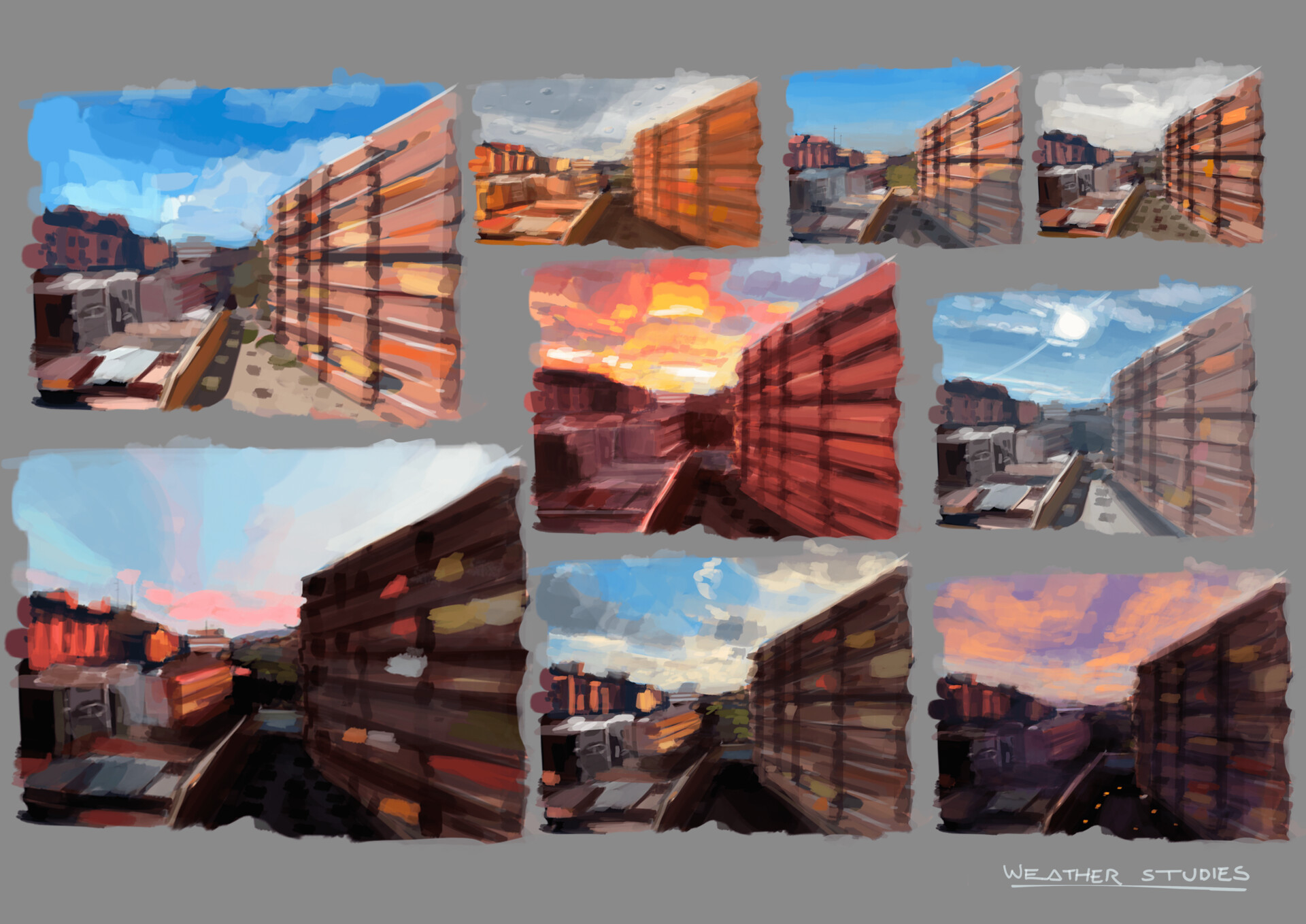 ArtStation - Weather studies from home