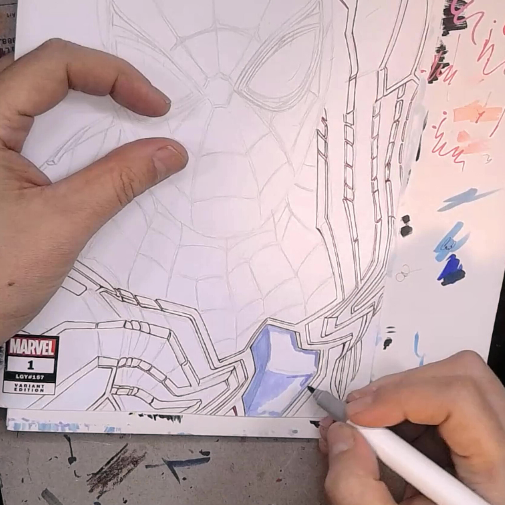 David Duke - Spider-Man Sketch Cover