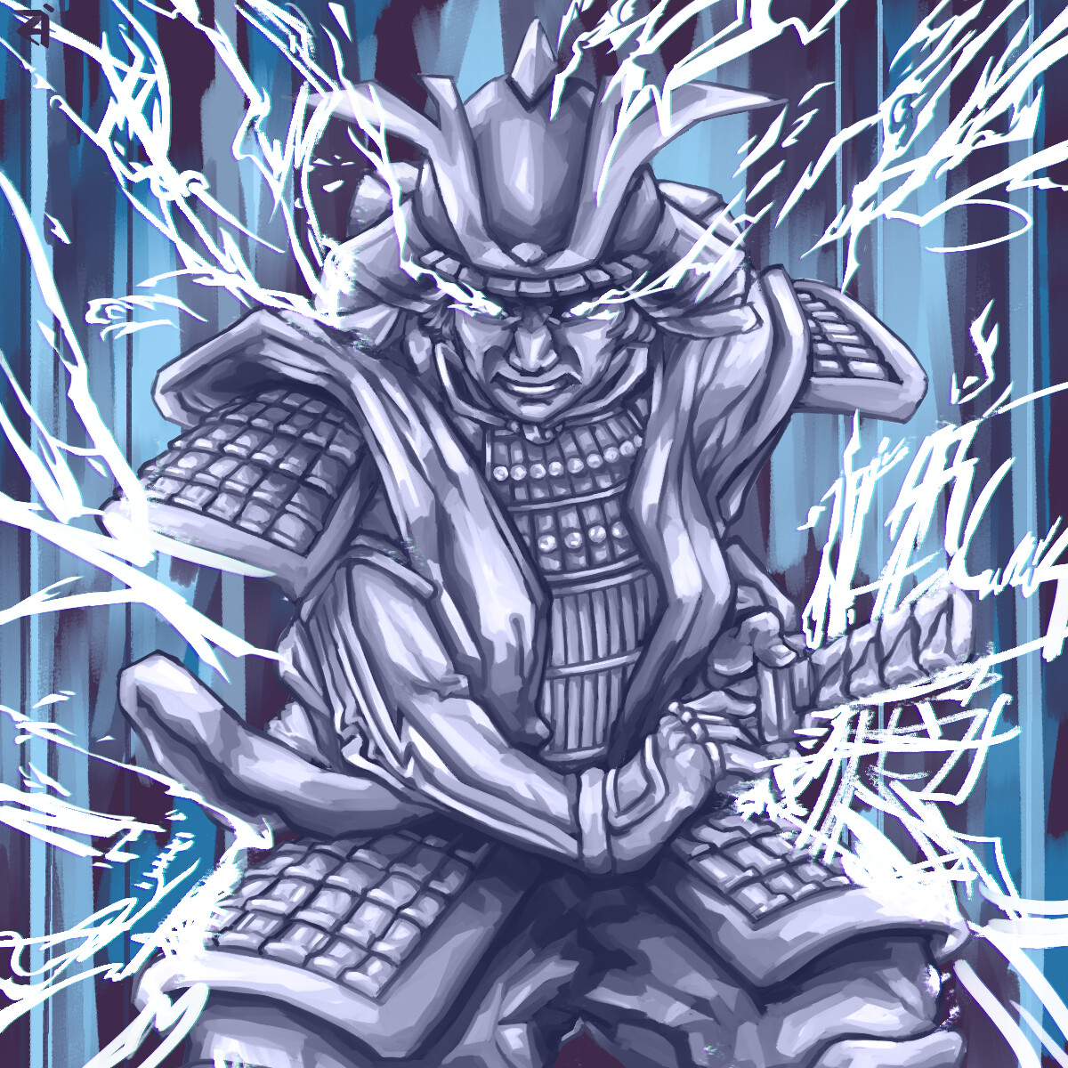 ArtStation - Thunder Samurai {Original date: 2022-4-04}