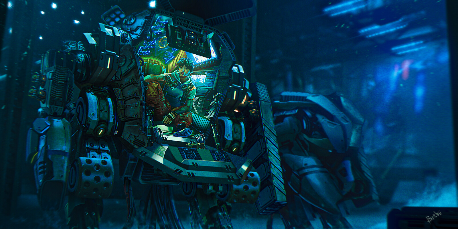 ArtStation - Cyberpunk Mechs