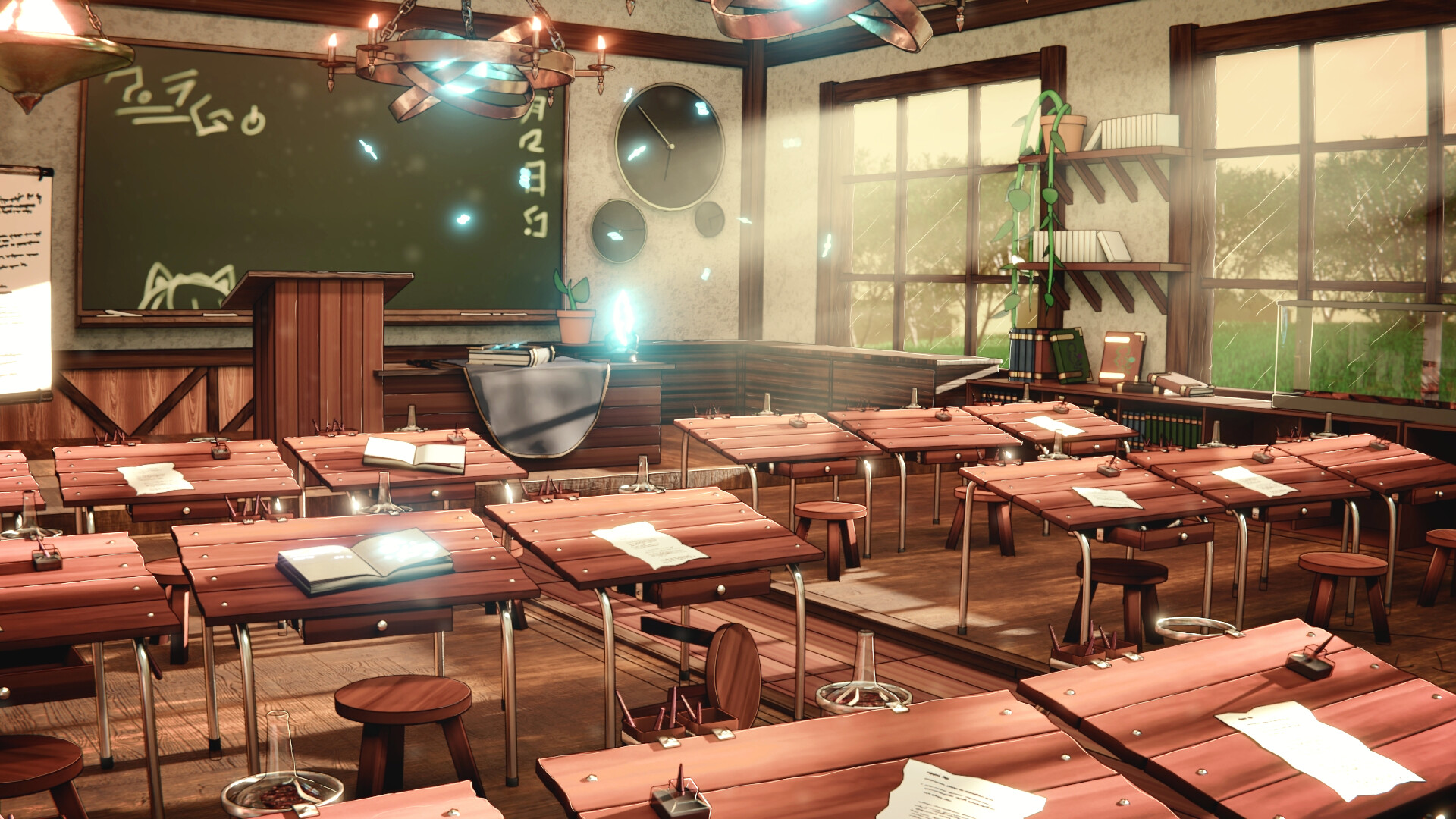 ArtStation - 3D Stylised medival fantasy classroom