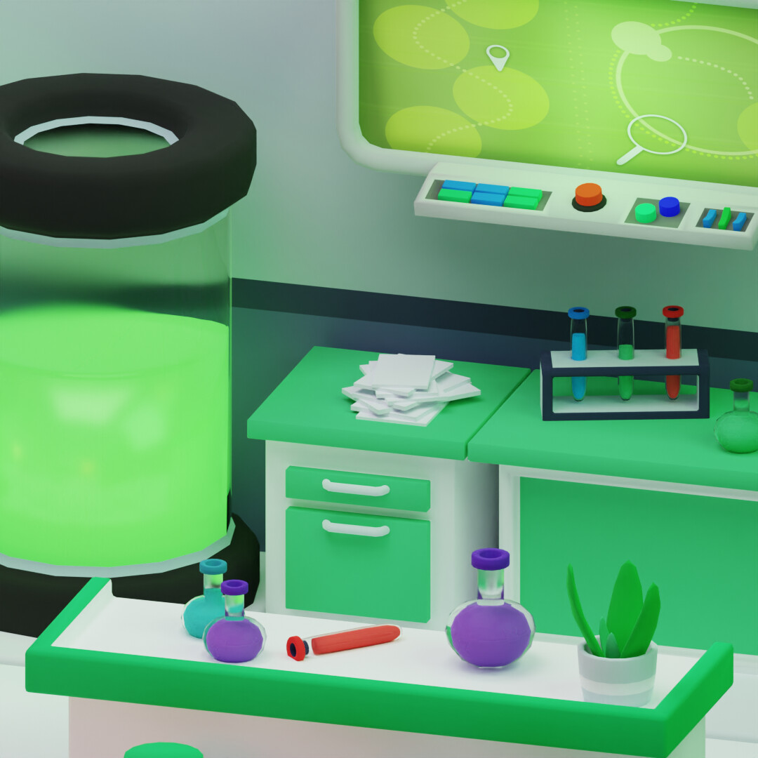 Evil Cartoon Science Lab