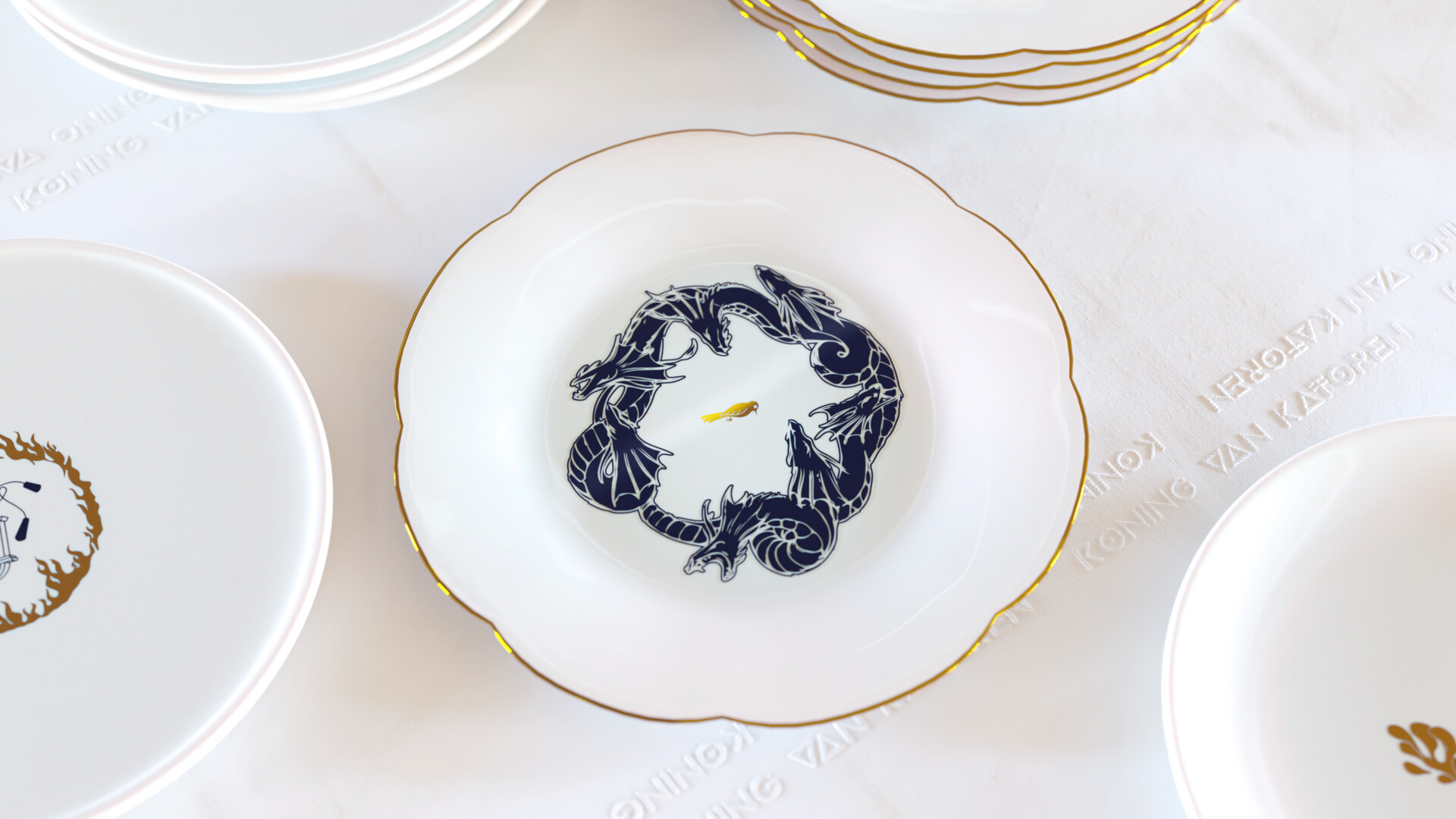 ArtStation - Plate design with dragon (renders used for print campaign)