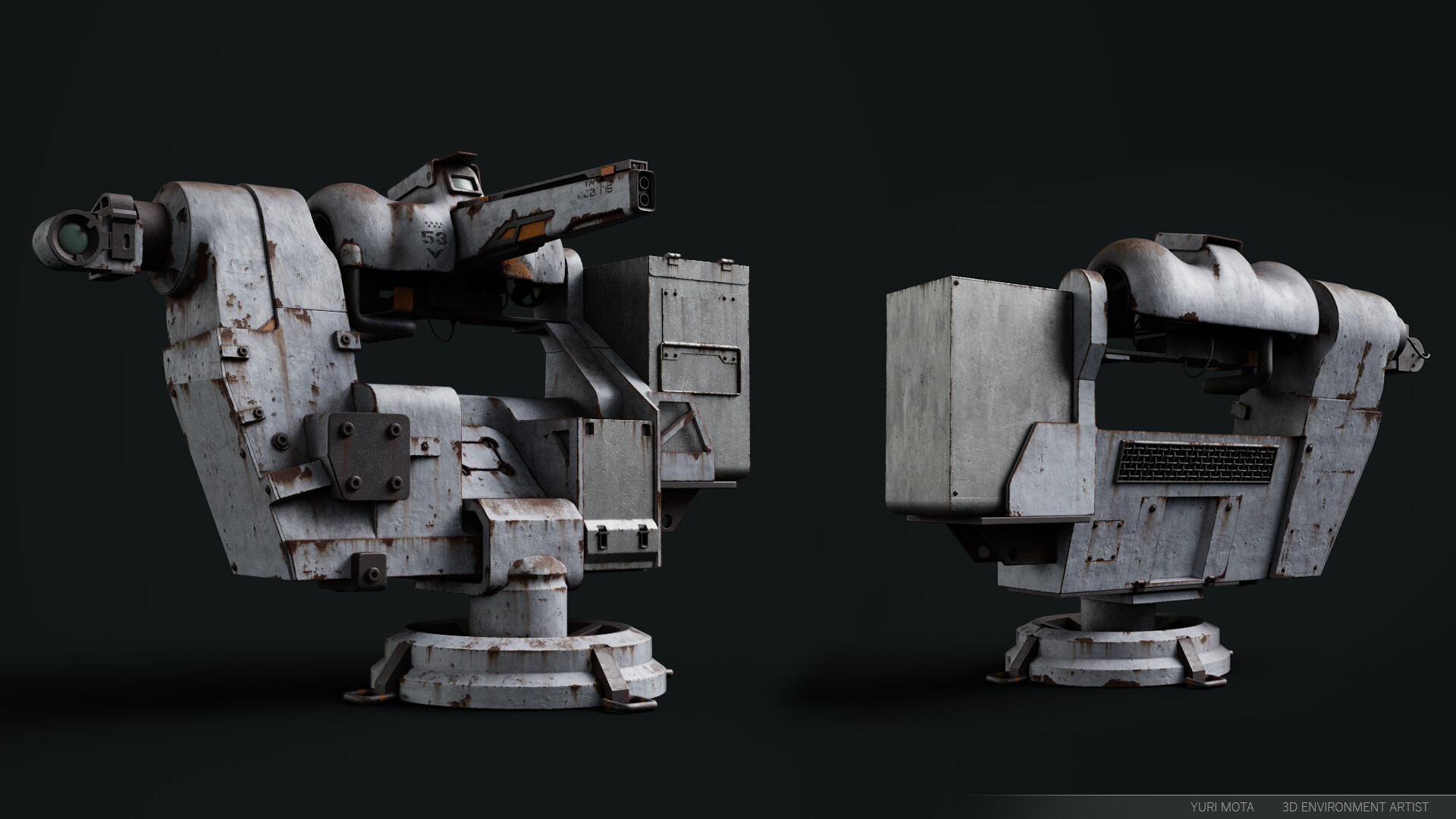Yuri Mota - Turret - Game Ready Asset