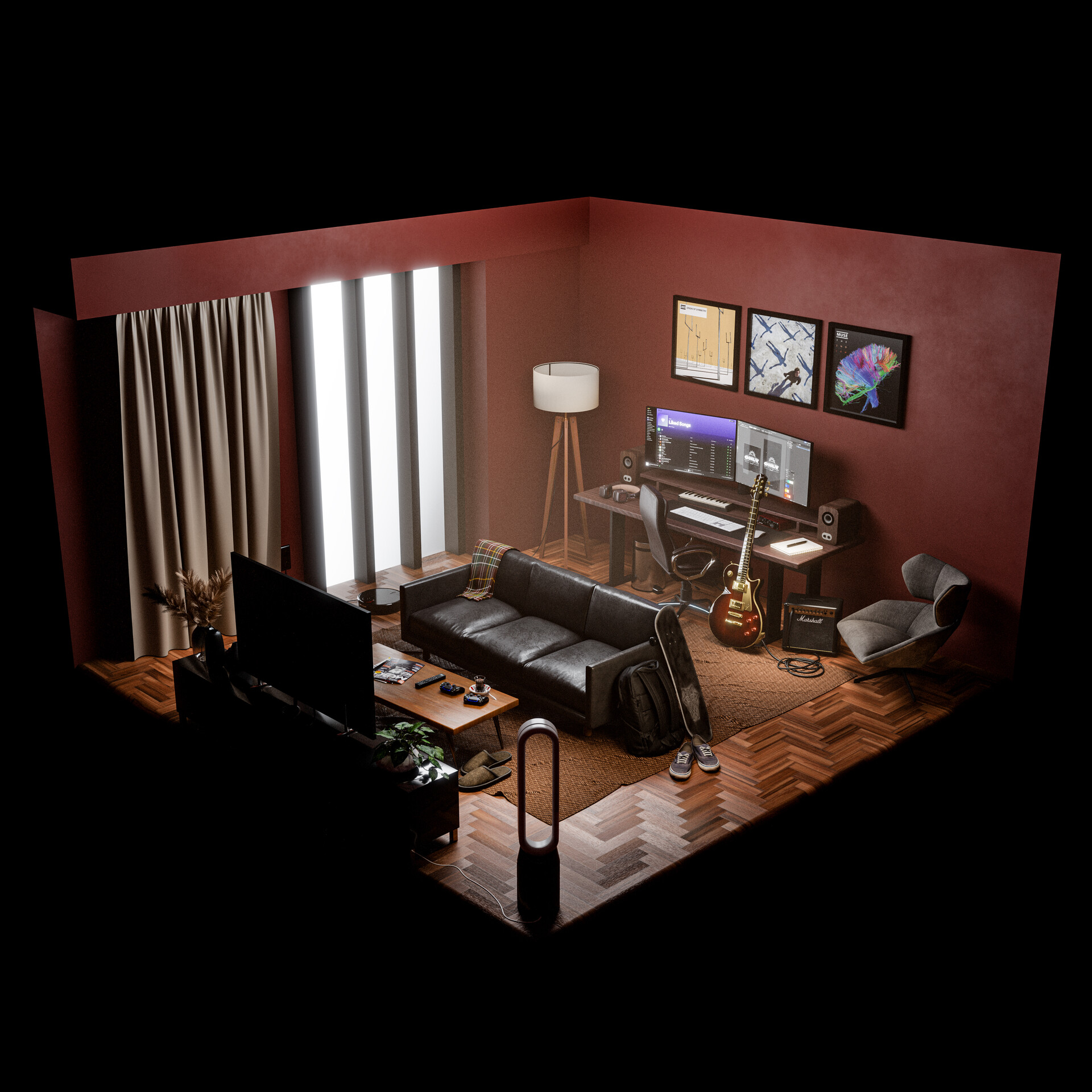 ArtStation - 3D Isometric Room