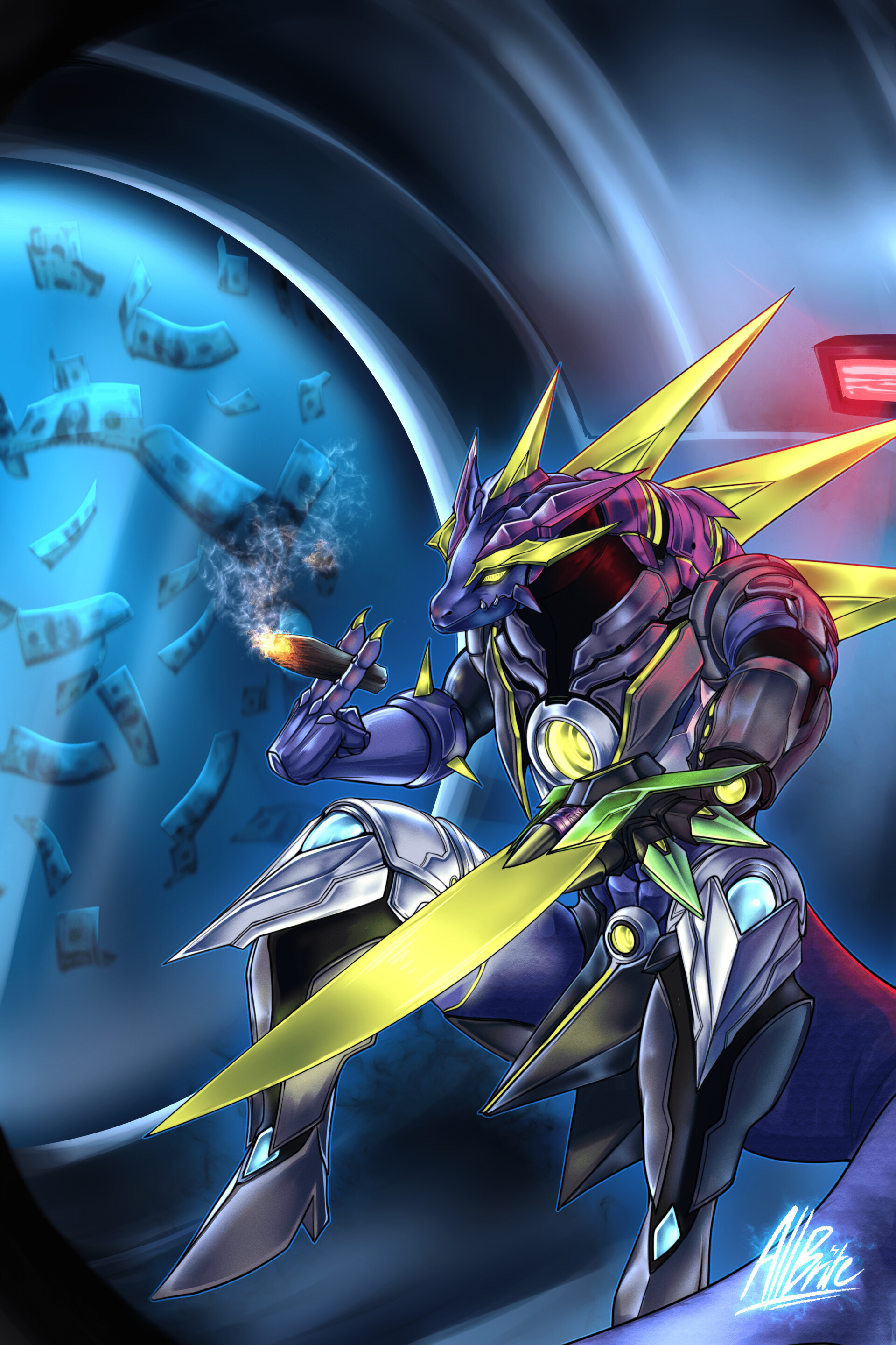 All Brite - Blue Artillery Dragon, Inlet Pulse Dragon