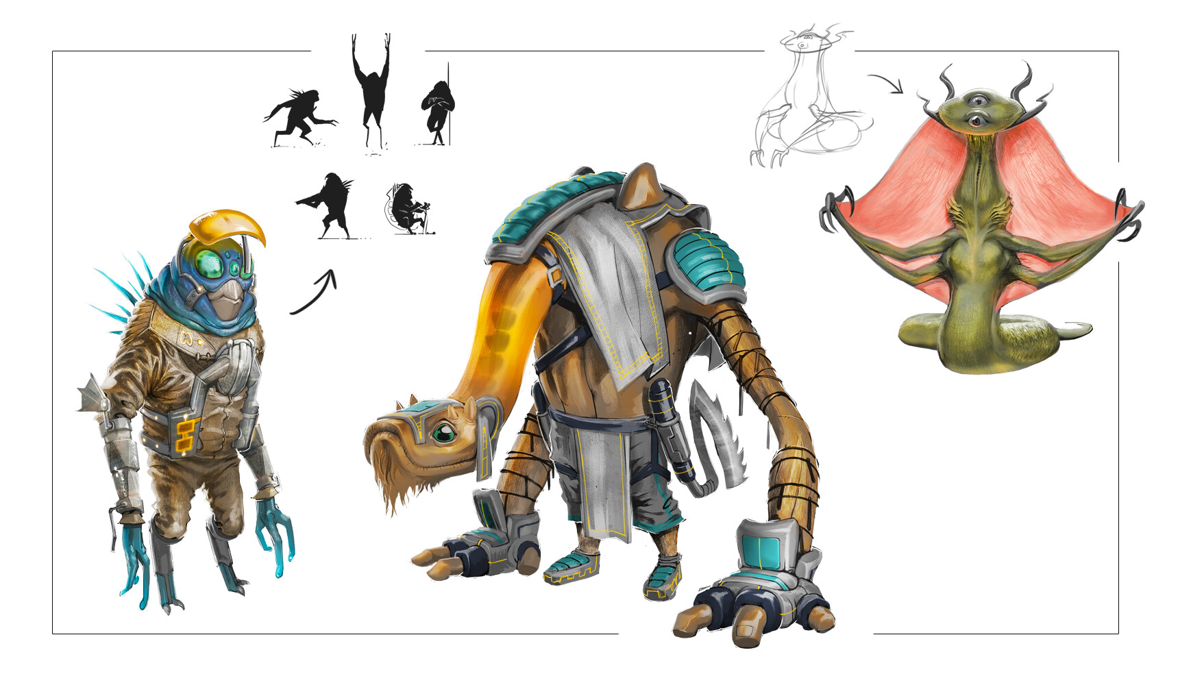 ArtStation - Alien concepts board