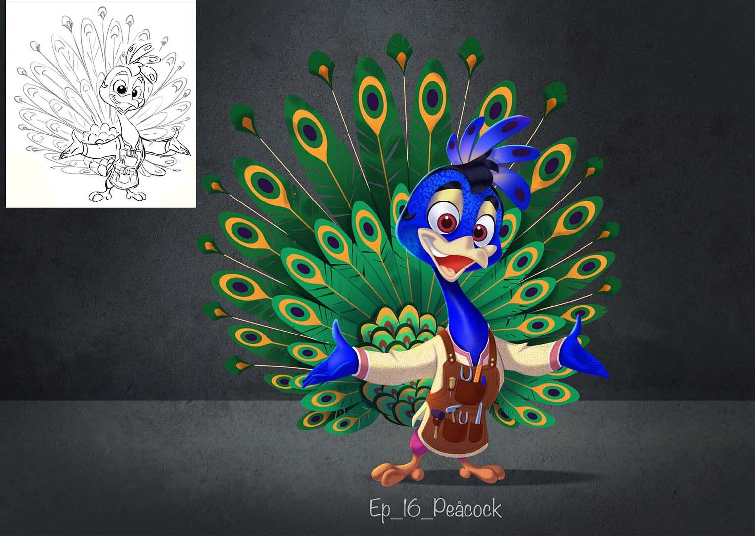 ArtStation - young peacock design