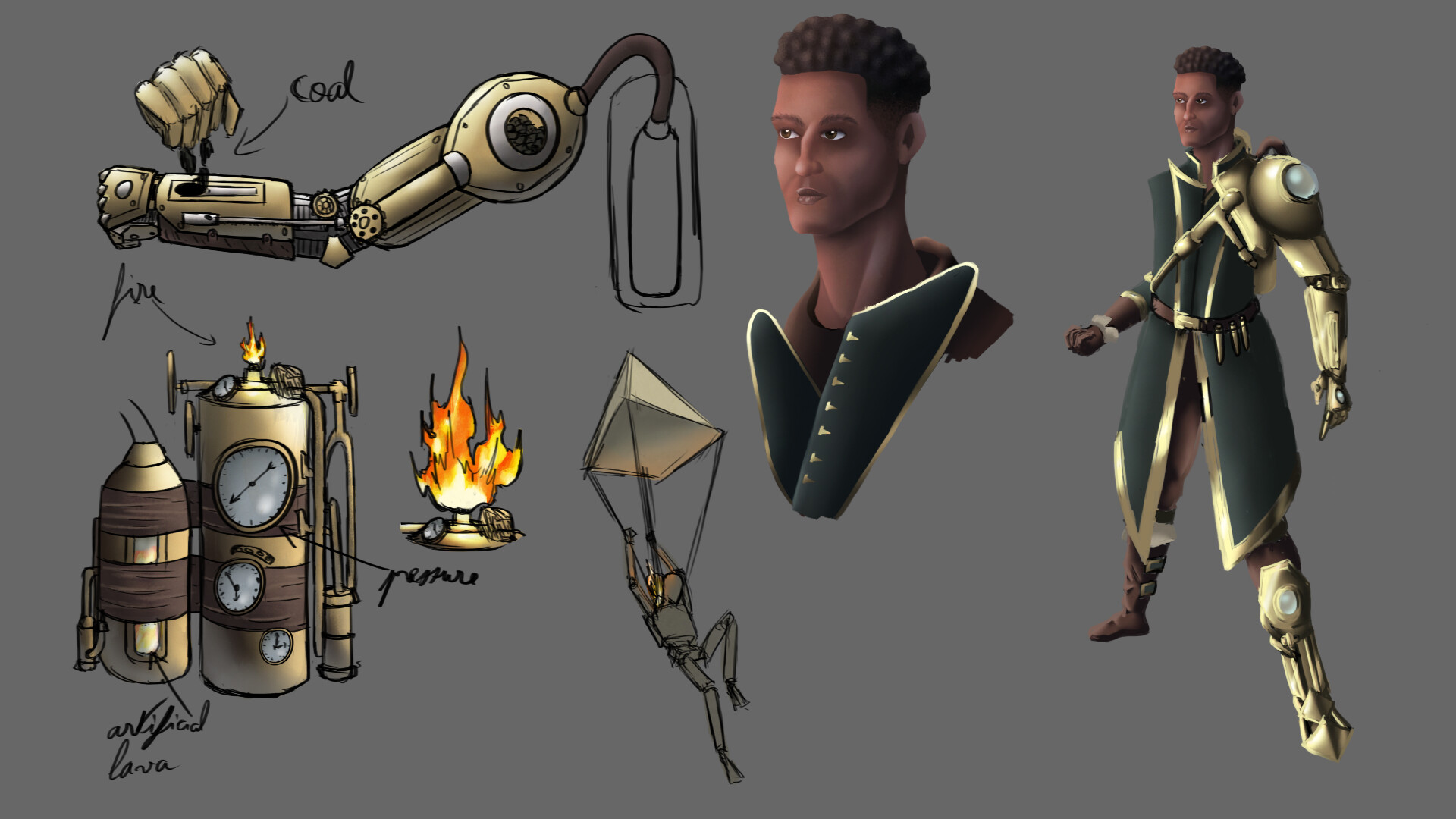 Steampunk Character Concept Art