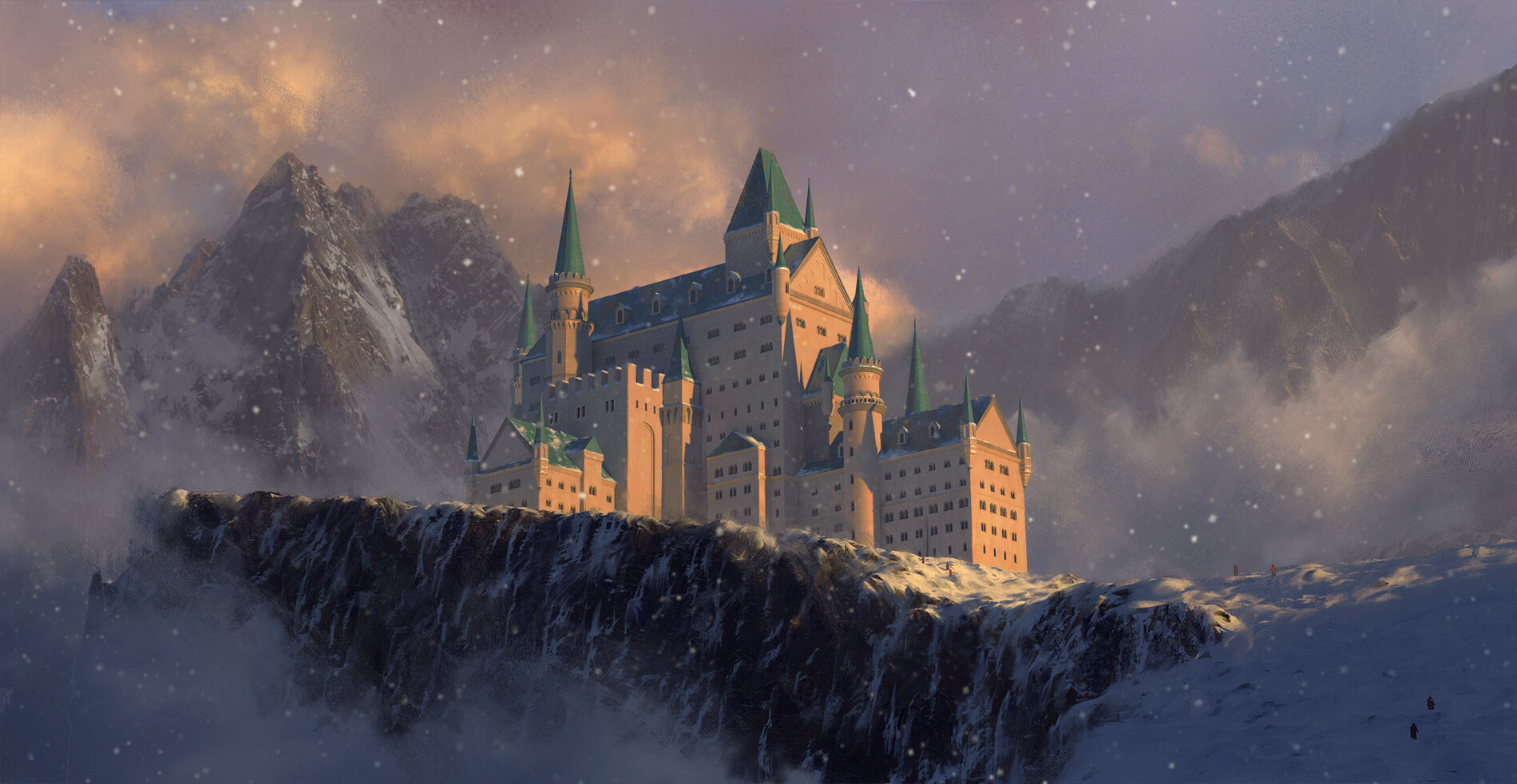 ArtStation - Snowy castle