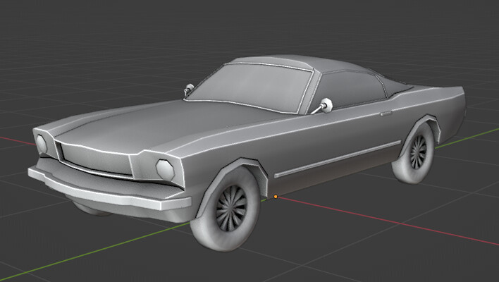 ArtStation - Low-poly Mustang