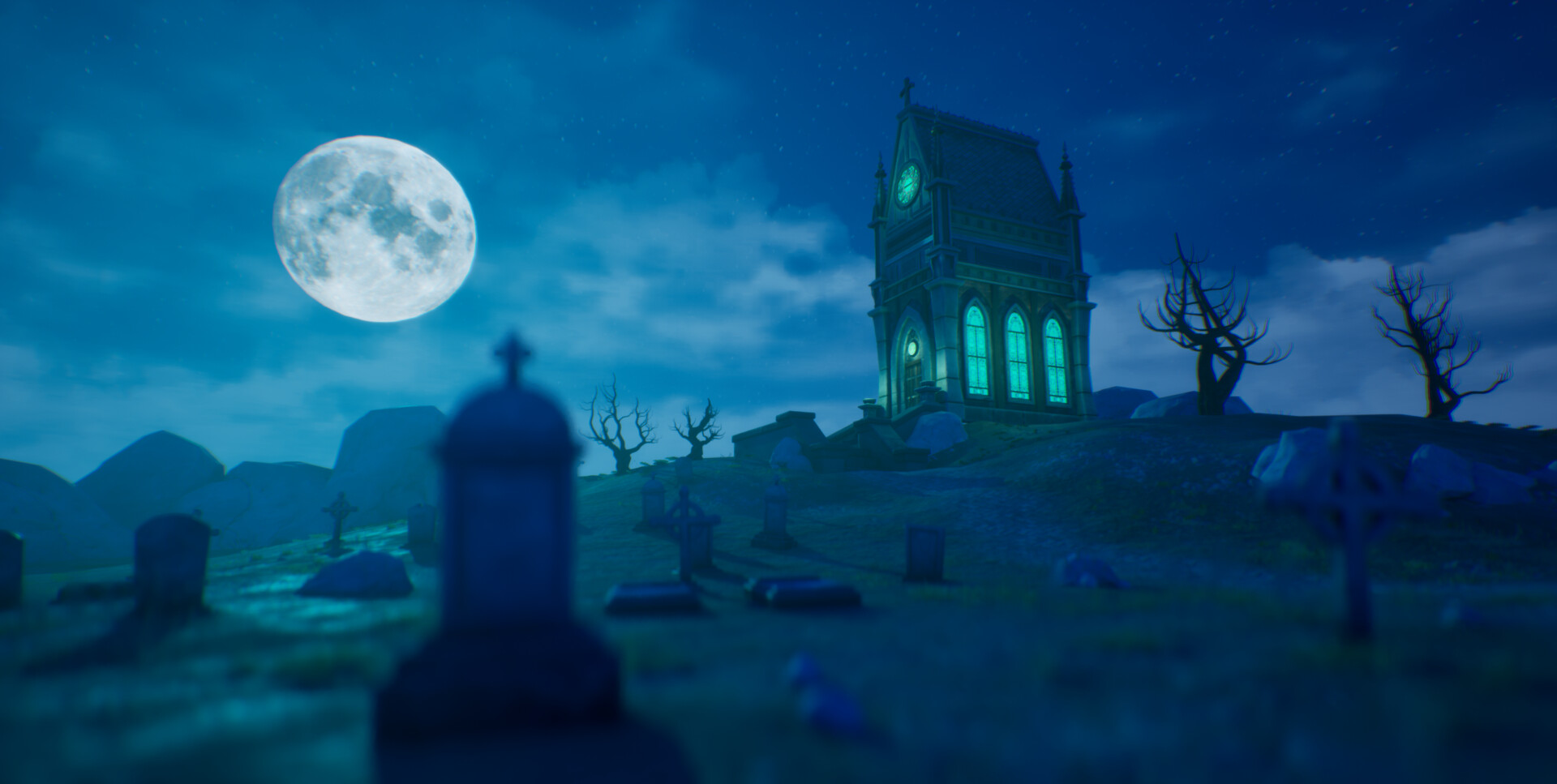 ArtStation - Graveyard Game enviroment