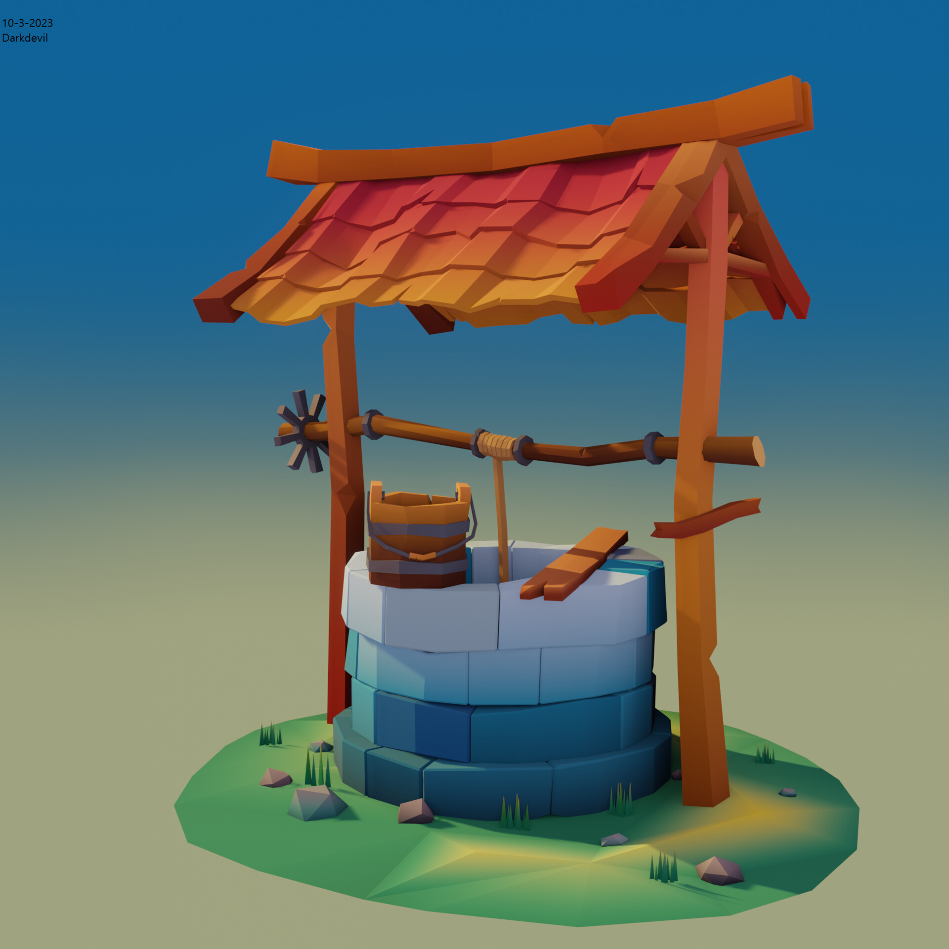 ArtStation - Lowpoly Well