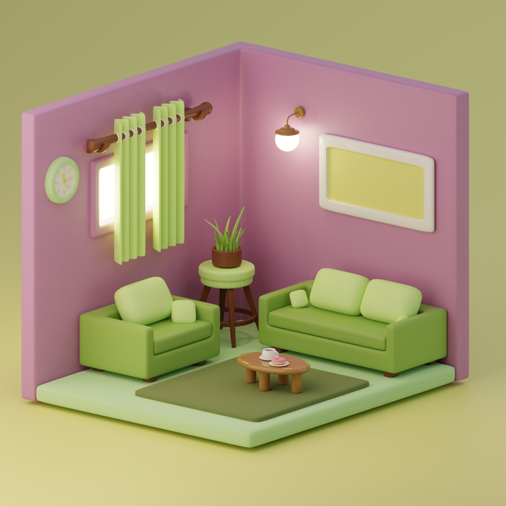 ArtStation - Strawberry Livingroom