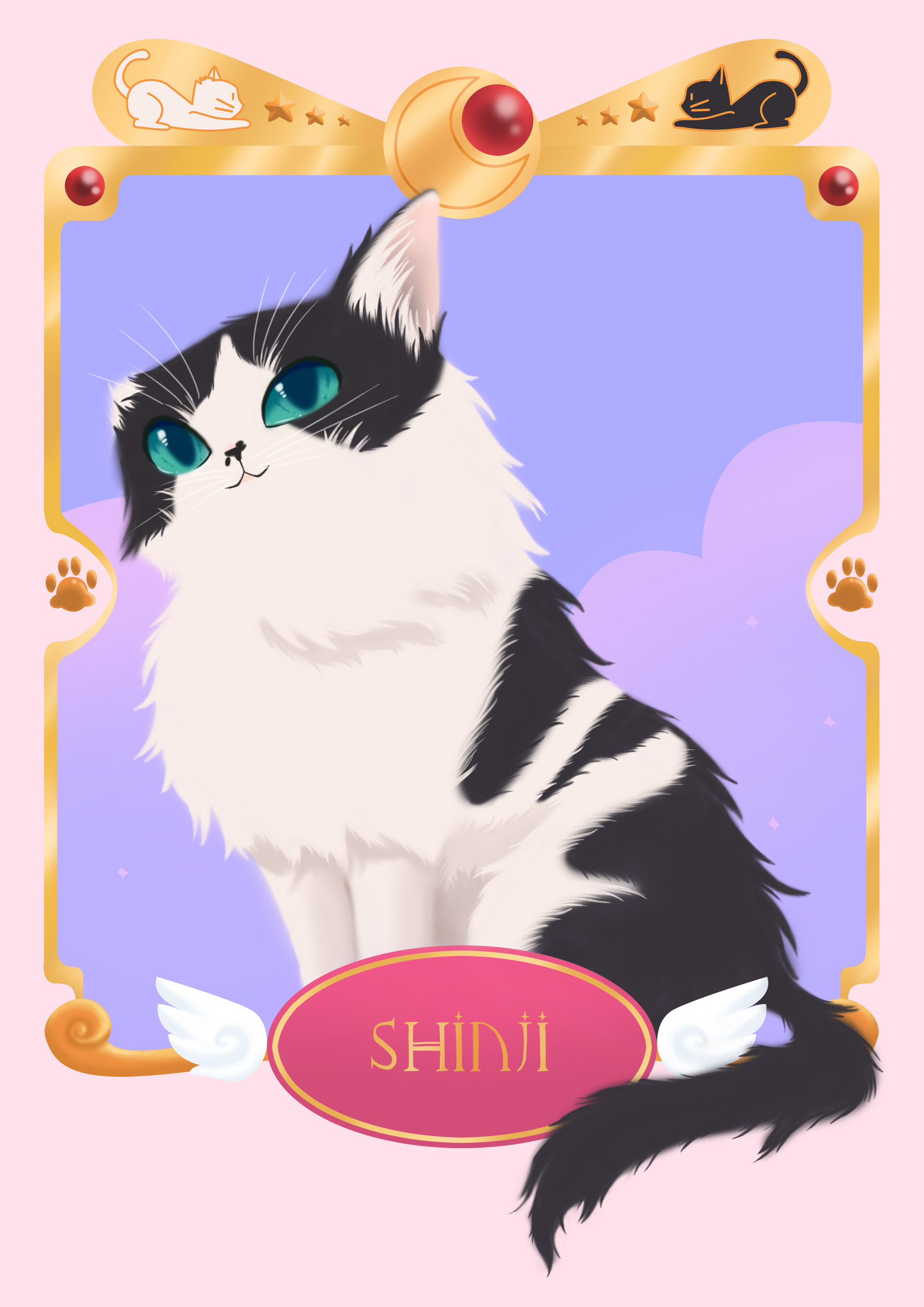 ArtStation - Portrait of Shinji, the cat