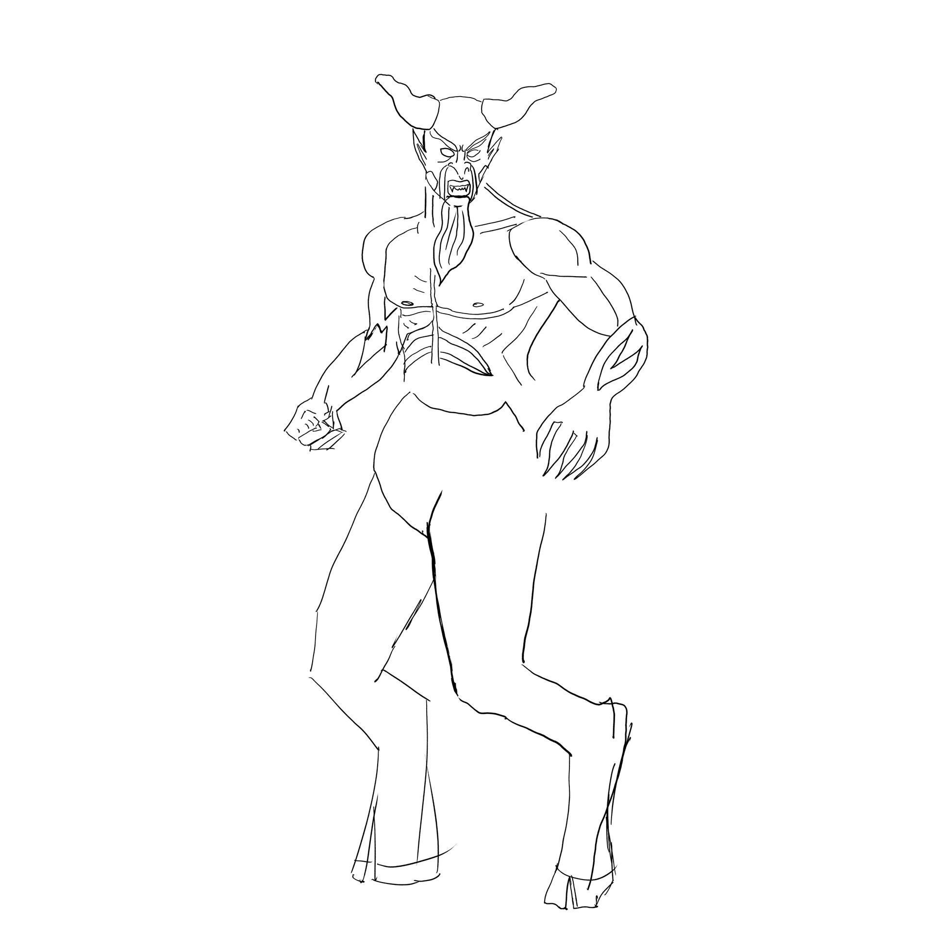 how to draw goat legs
