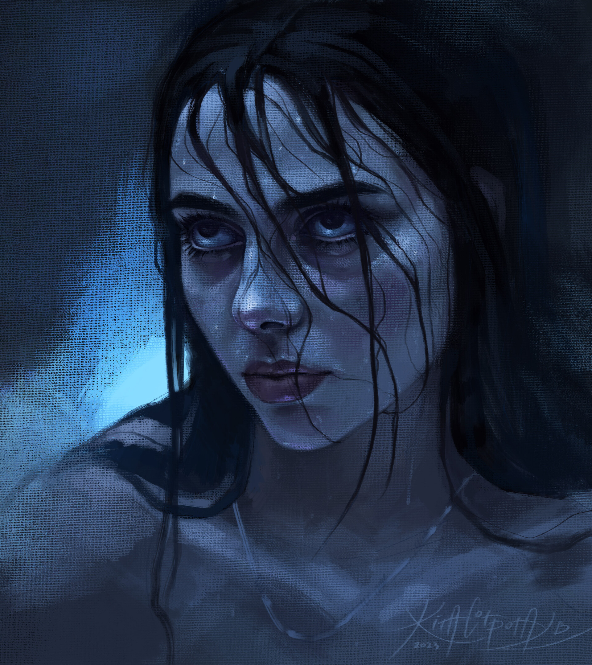 how to draw realistic wet hair